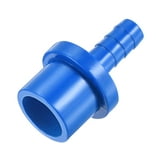 Uxcell Barbed OD Spigot Straight Pipe Fitting Quick Connector Blue ...