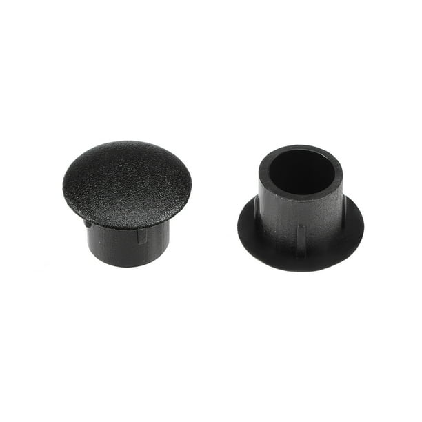 Uxcell 8mm Dia Black Plastic Locking Hole Plug Button Top Flush Type ...
