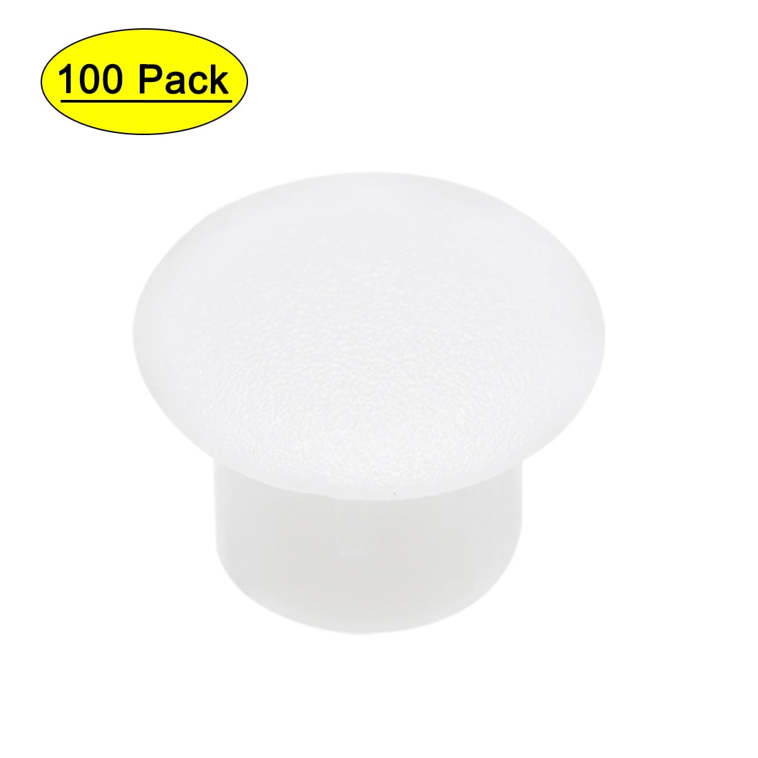 Uxcell 8mm Dia White Plastic Locking Hole Plug Button Top Flush Type ...