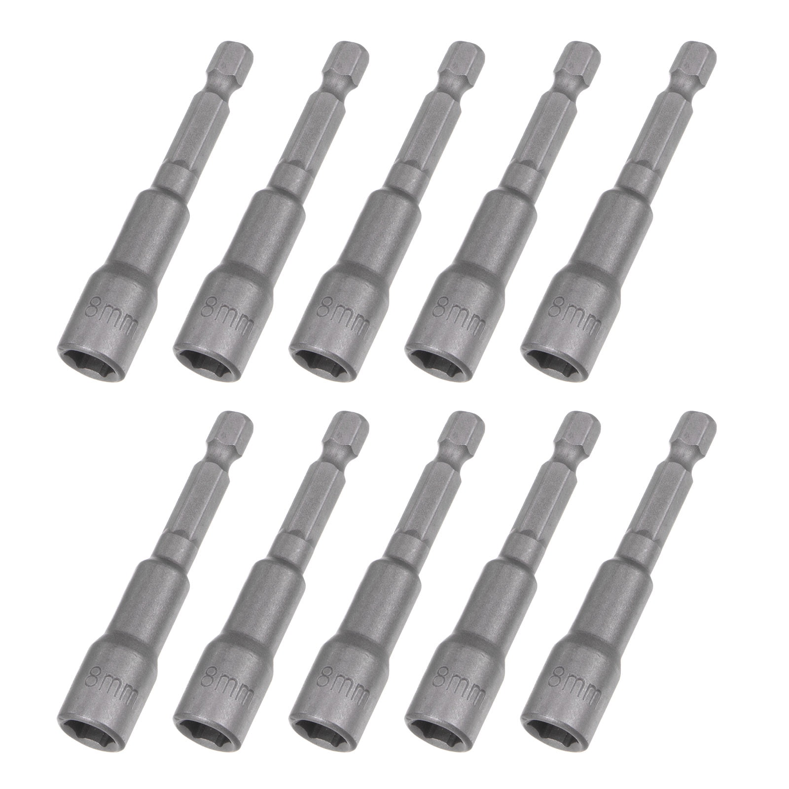 Uxcell 8mm Magnetic Hex Socket 1/4" Hex Shank Magnetic Nut Driver, 10 Pcs - Walmart.com