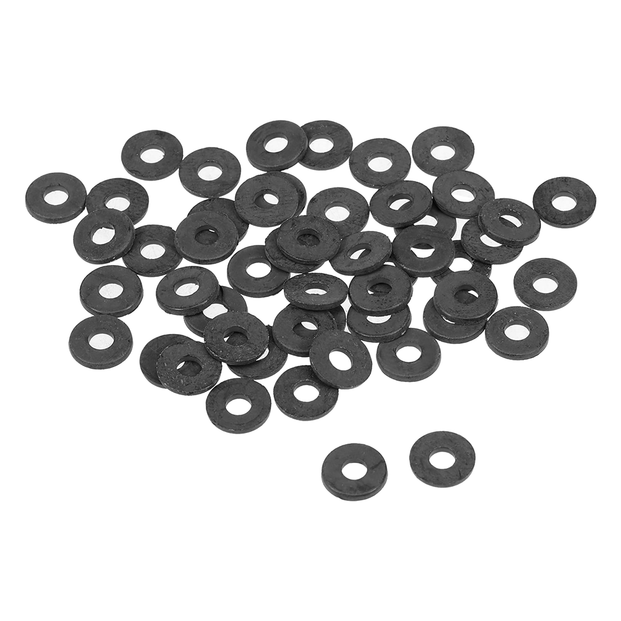Uxcell 8mm O.D. 1mm Thick Nylon Flat Washers for 3mm ID Screw Bolt, 50 ...