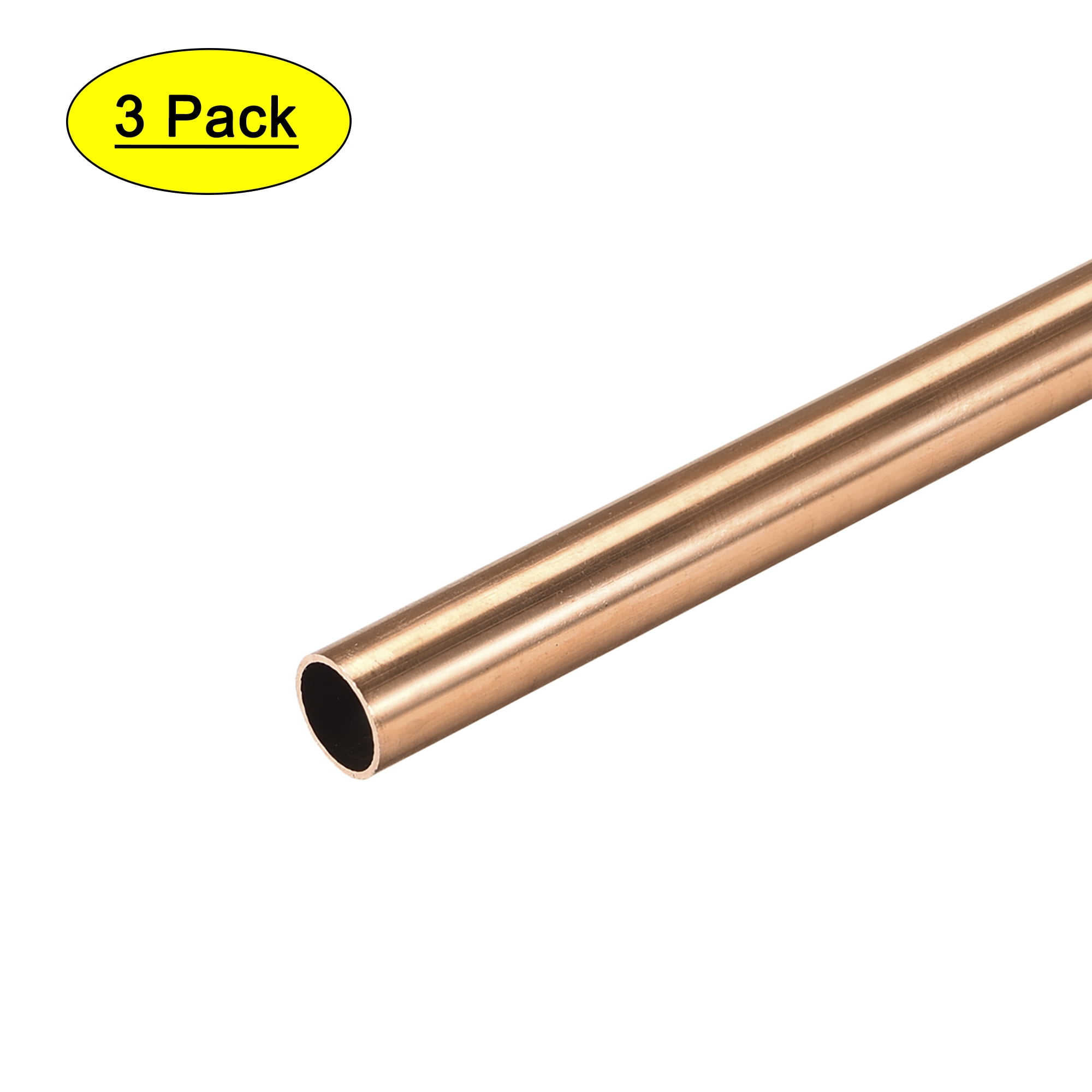 Uxcell 8mm OD 0.5mm Wall Thickness 300mm Length Copper Round Tube 3 ...