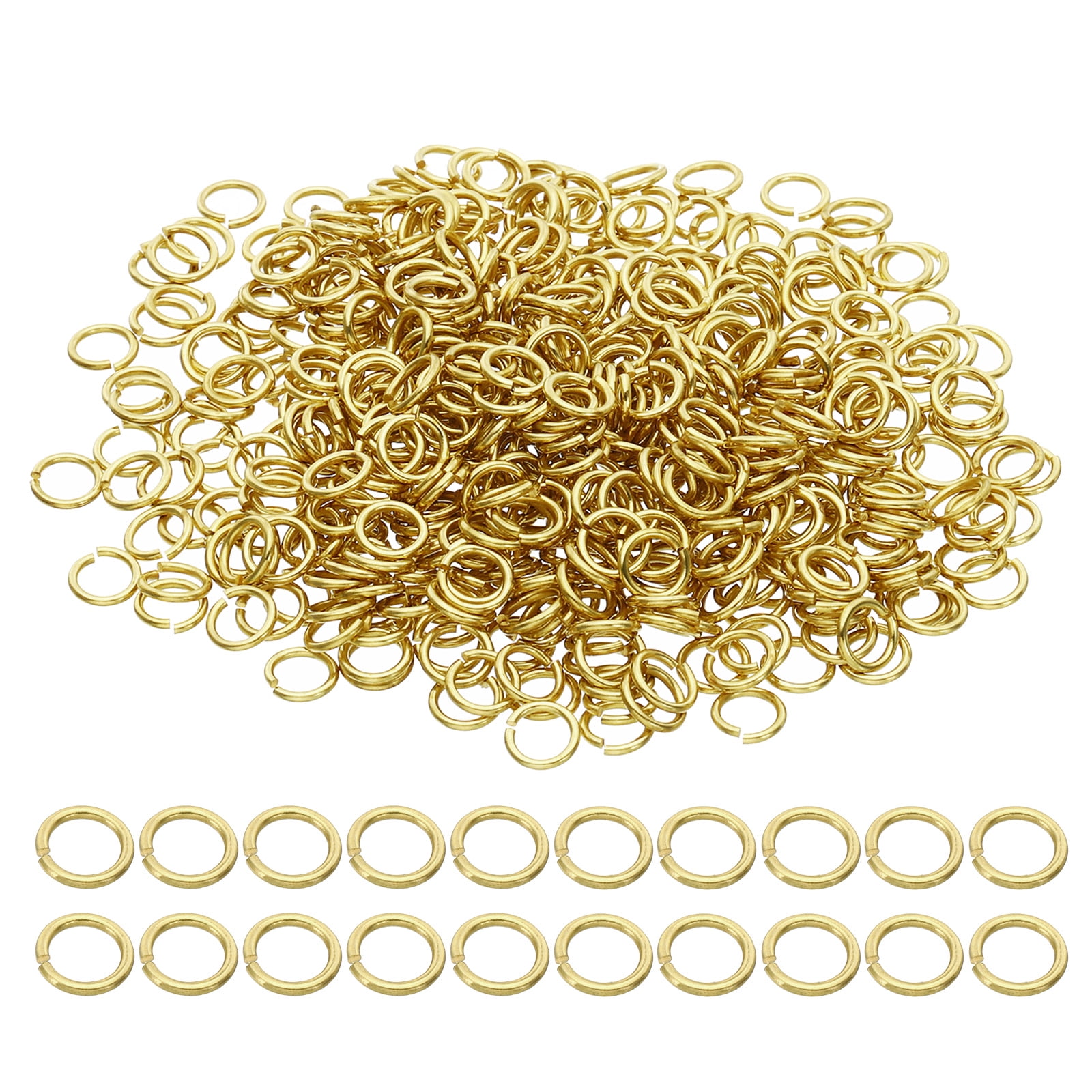 Uxcell 8mm Open Jump Rings, 500Pcs Solid Copper Round Ring Charm Loops ...