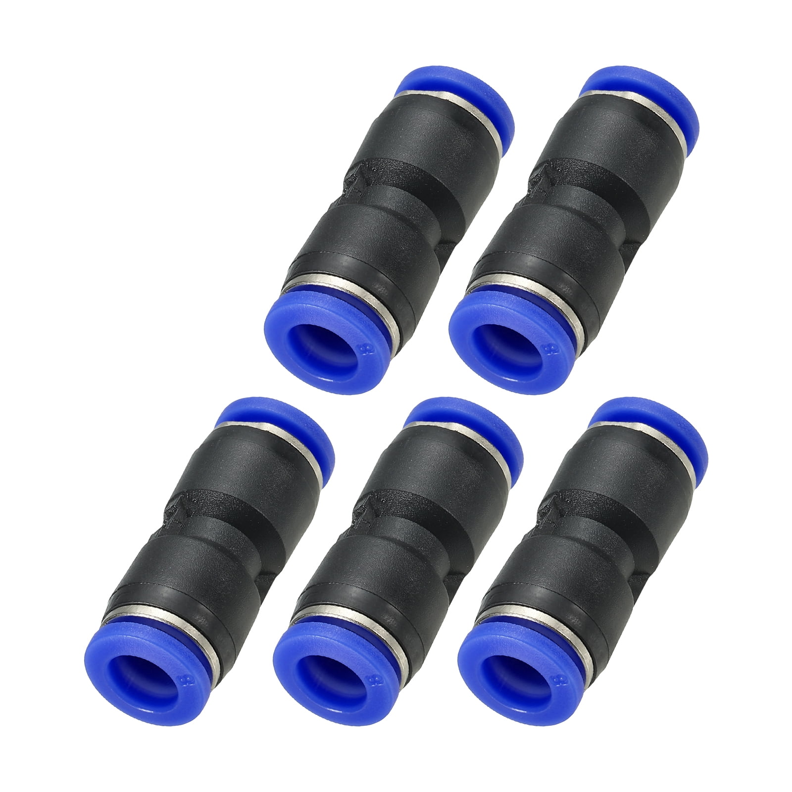 Uxcell 8mm Push to Connect Fittings, 5Pcs Plastic Air Line Fitting ...