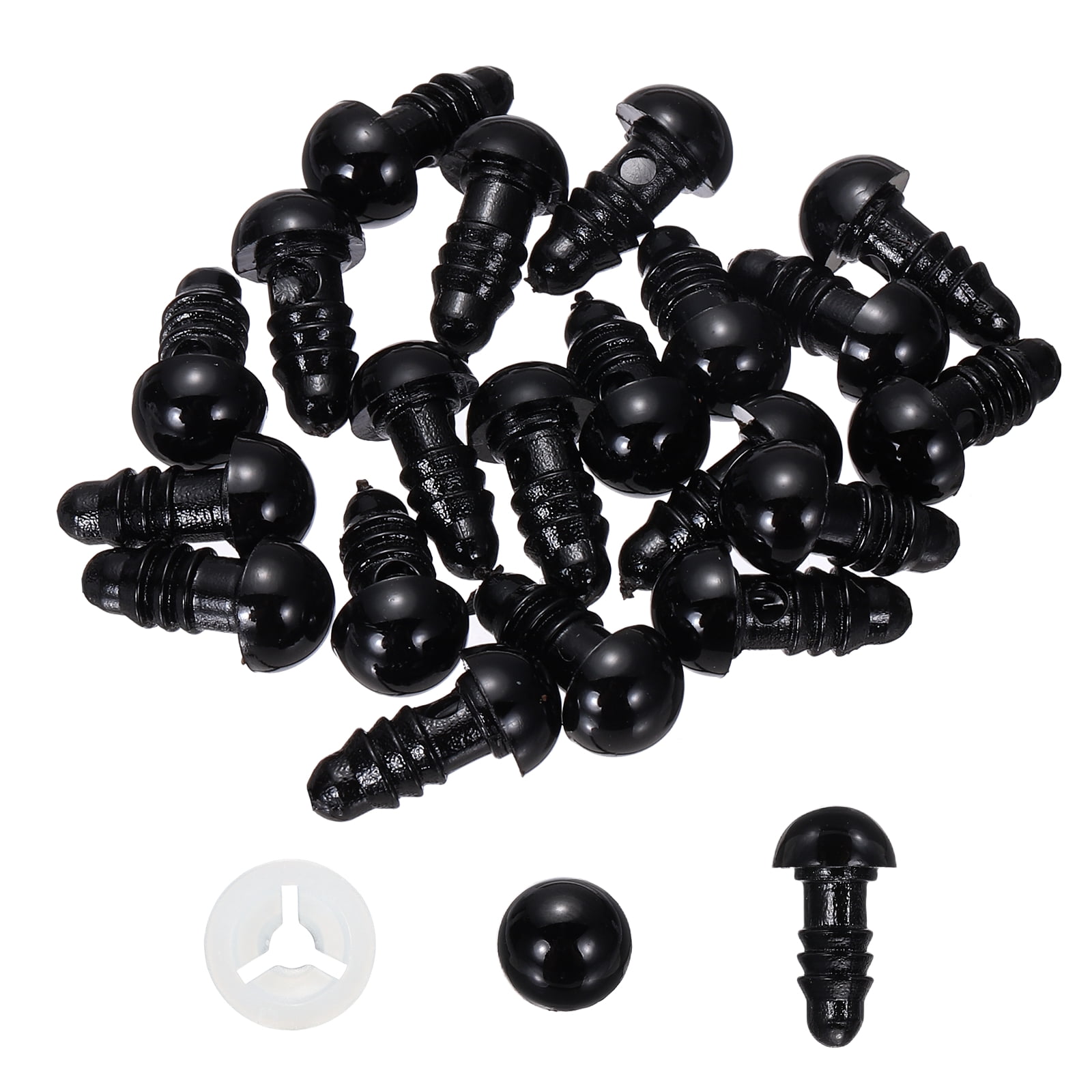 Uxcell 8mm Safety Eyes, 30 Pcs Plastic Craft Eyes with Protective Film ...