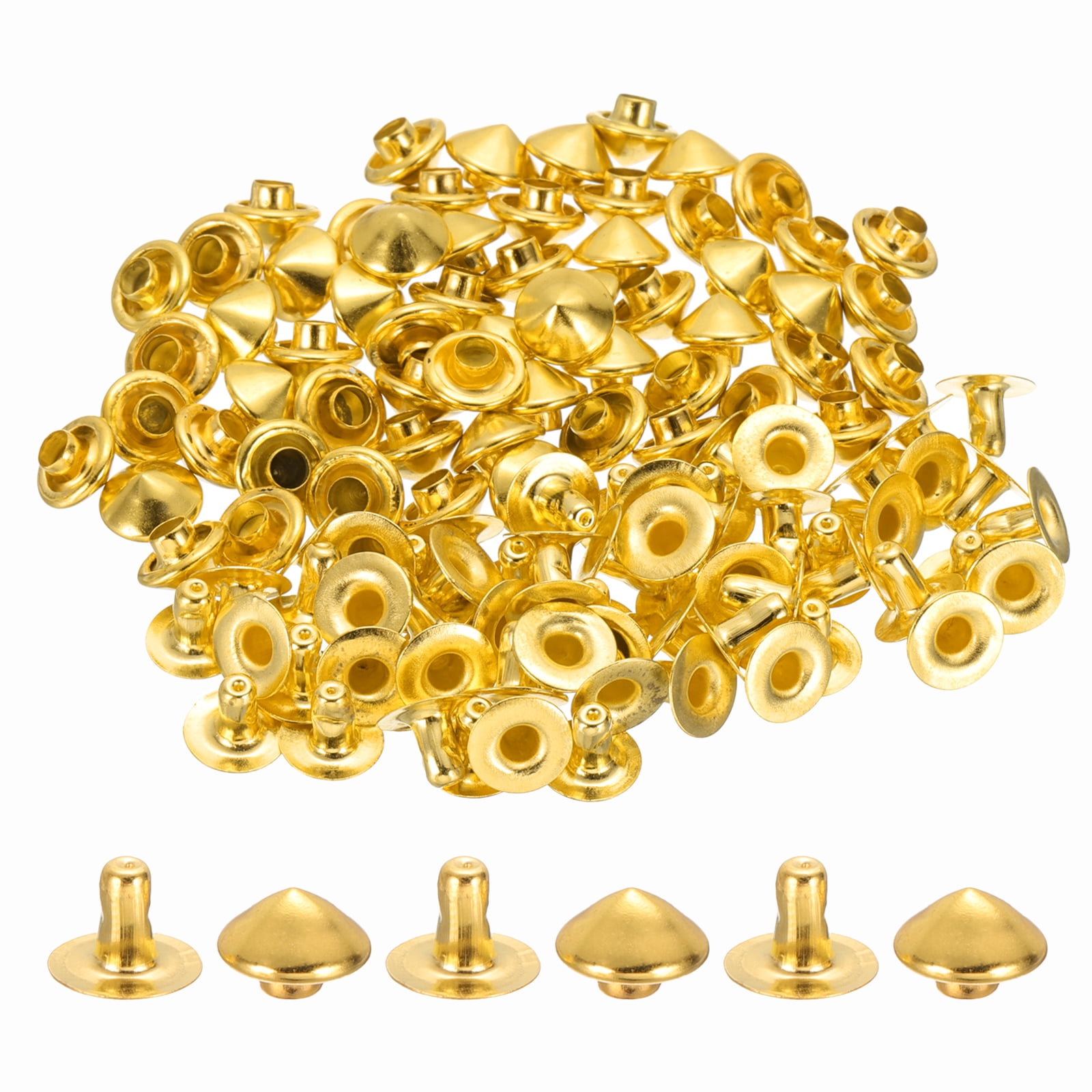 Uxcell 8mm Spike Rivets, 60 Sets Square Studs Rivet Rapid Punk Spikes ...