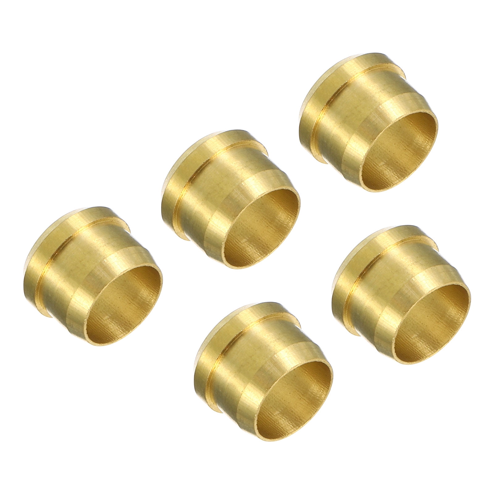 Uxcell 8mm Tube OD Brass Compression Sleeves Ferrules 5 Pack Brass ...