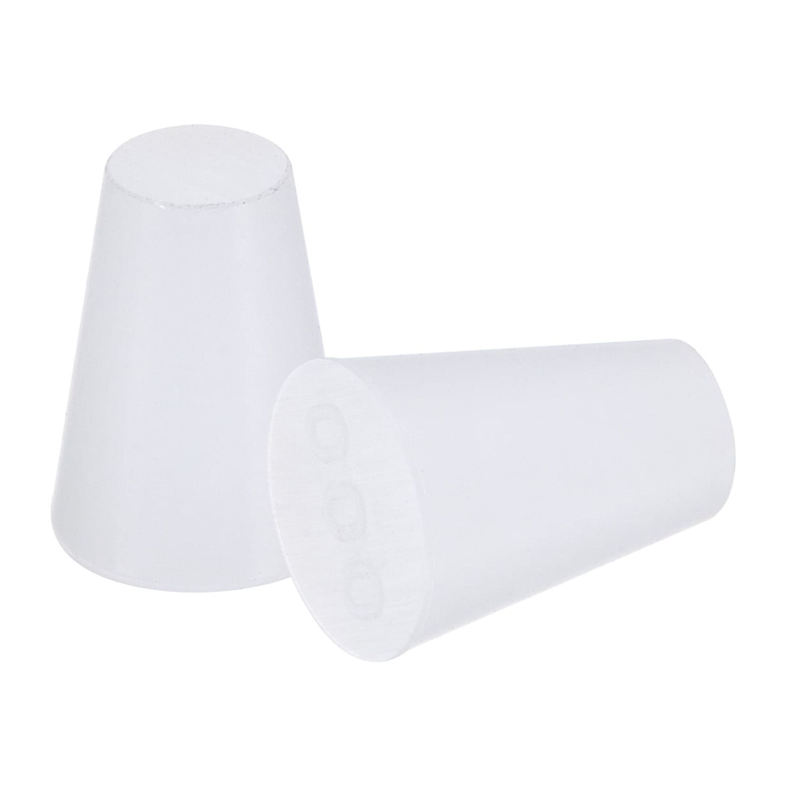 Uxcell 8mm to 13mm Solid Silicone Rubber Tapered Plug White for Powder ...