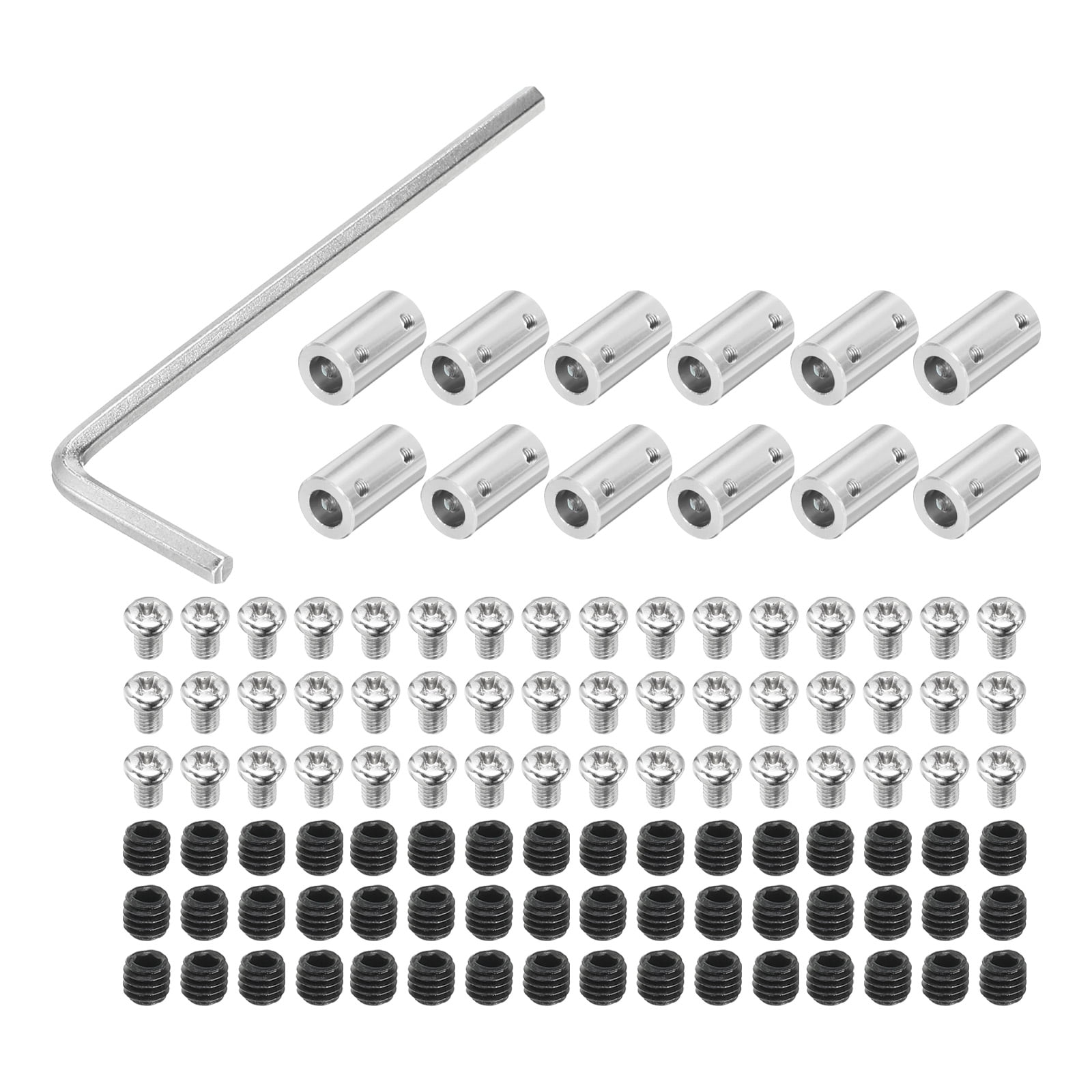 Uxcell 8mm to 8mm Bore Rigid Coupling Aluminum Alloy Shaft Coupler ...