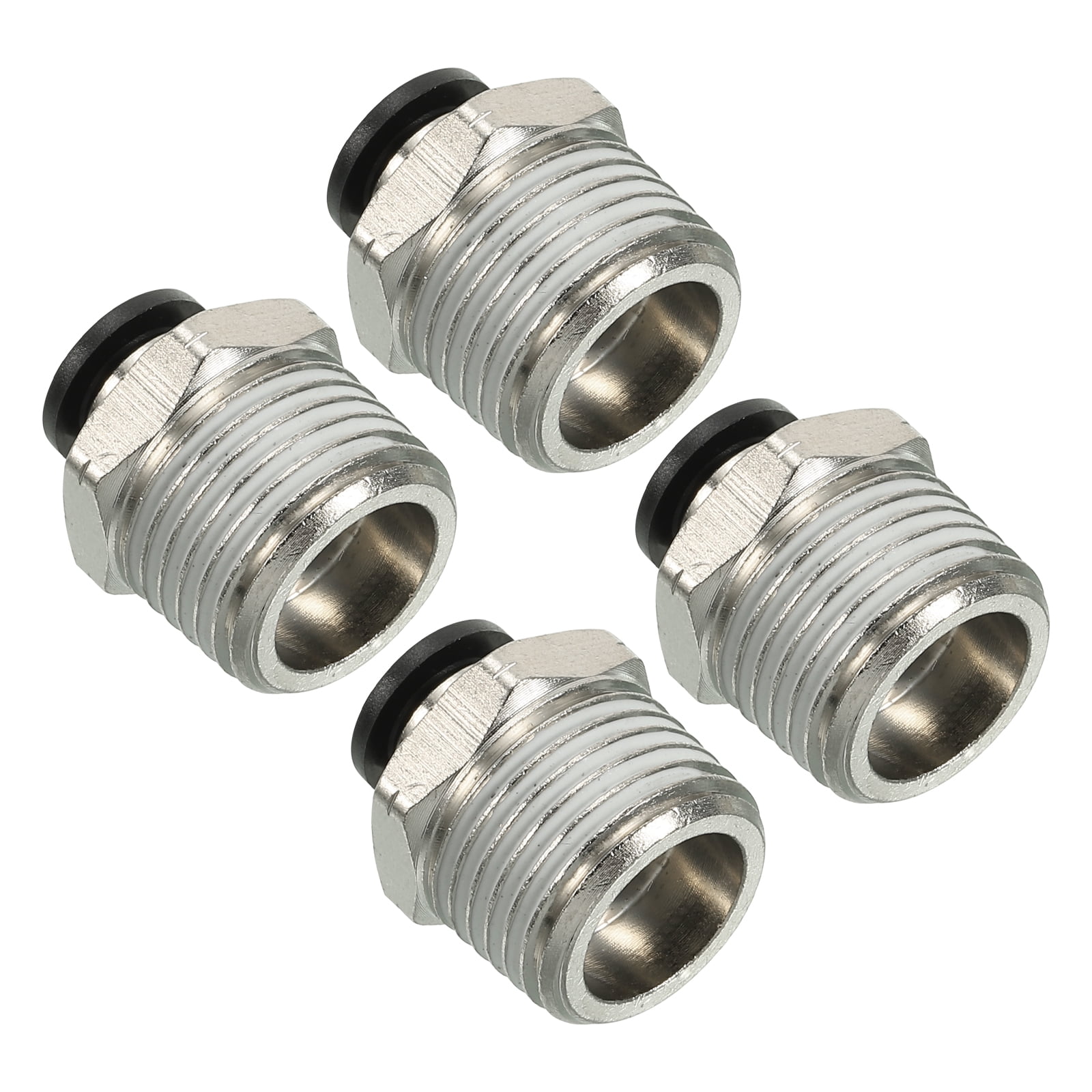 Uxcell 8mm x 1/2"NPT Male Thread Push to Connect Fittings Pneumatic Air ...