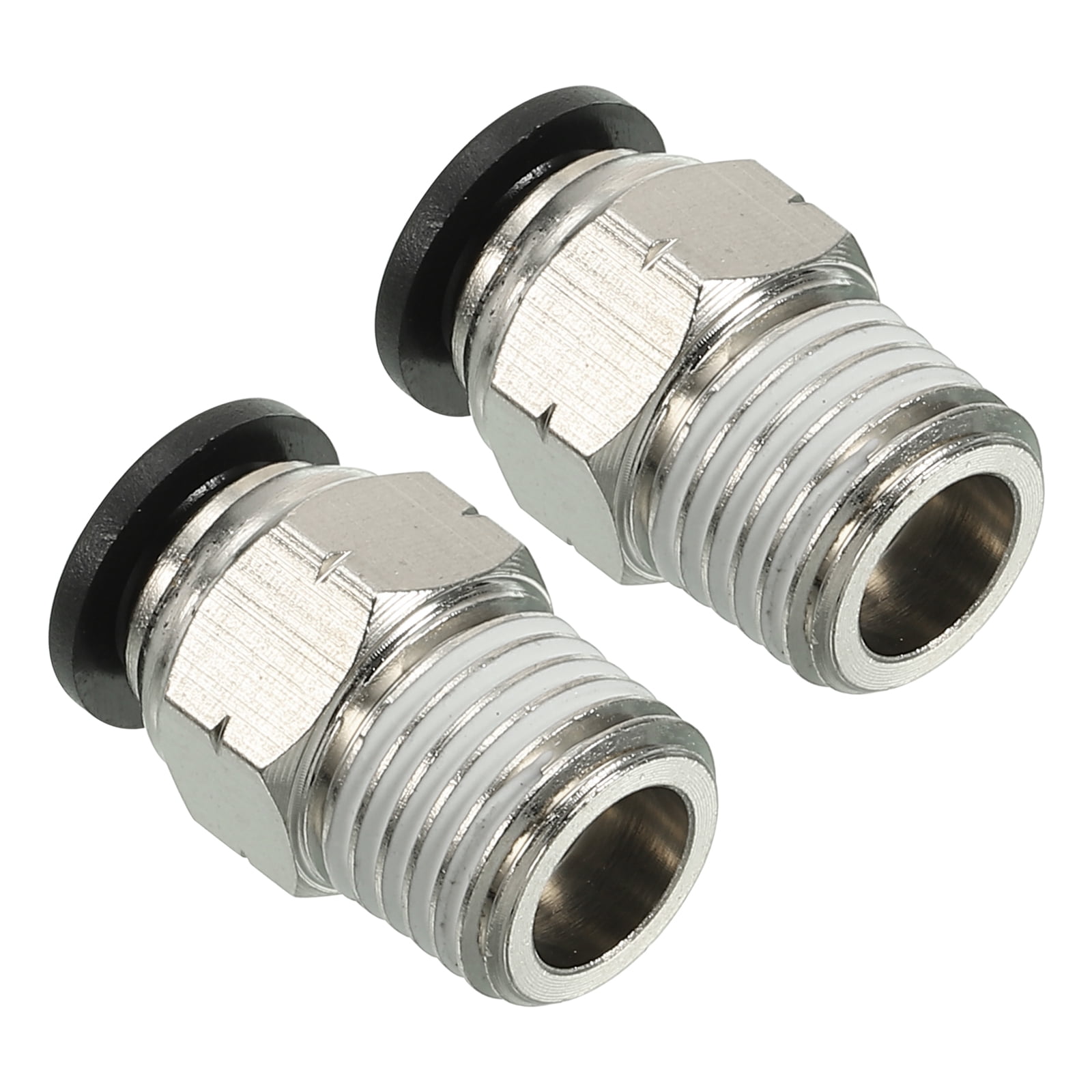 Uxcell 8mm x 1/4"NPT Male Thread Push to Connect Fittings Pneumatic Air ...