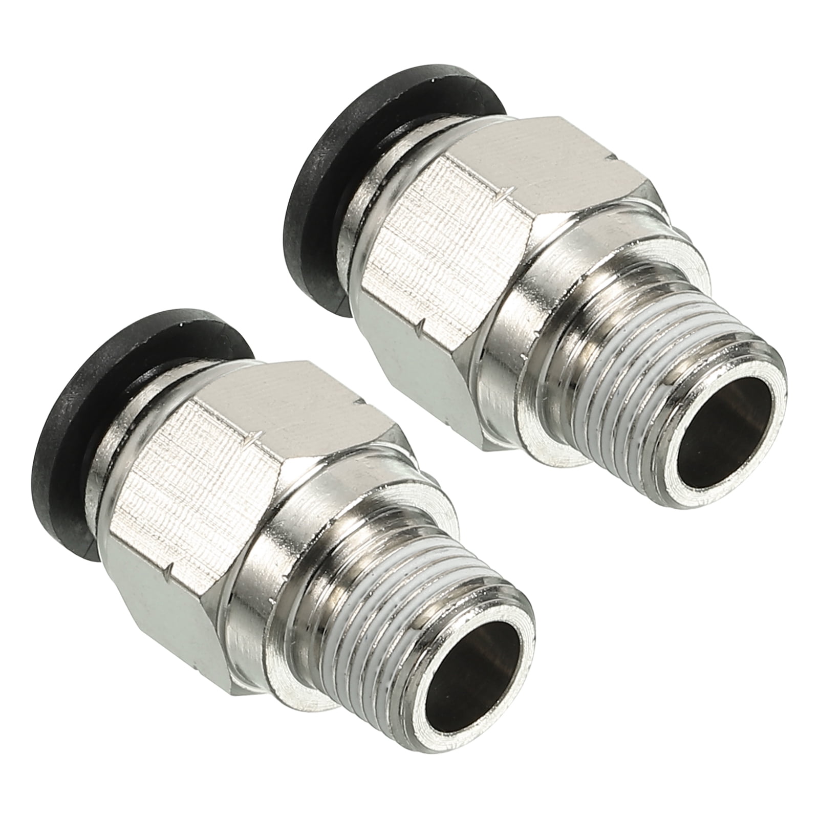 Uxcell 8mm x 1/8"NPT Male Thread Push to Connect Fittings Pneumatic Air ...