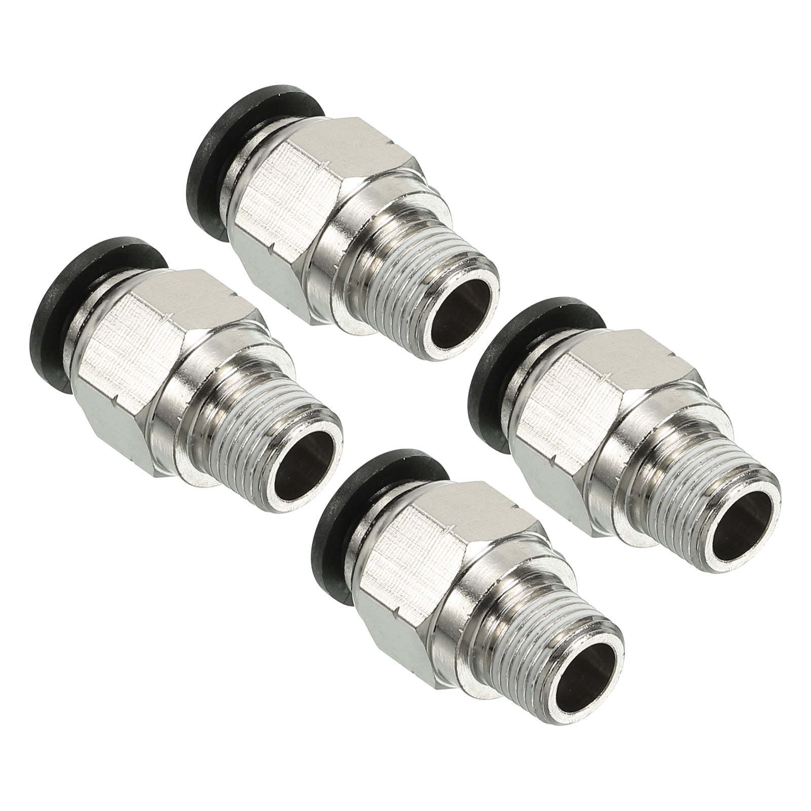 Uxcell 8mm x 1/8"NPT Male Thread Push to Connect Fittings Pneumatic Air line Quick Connect ...