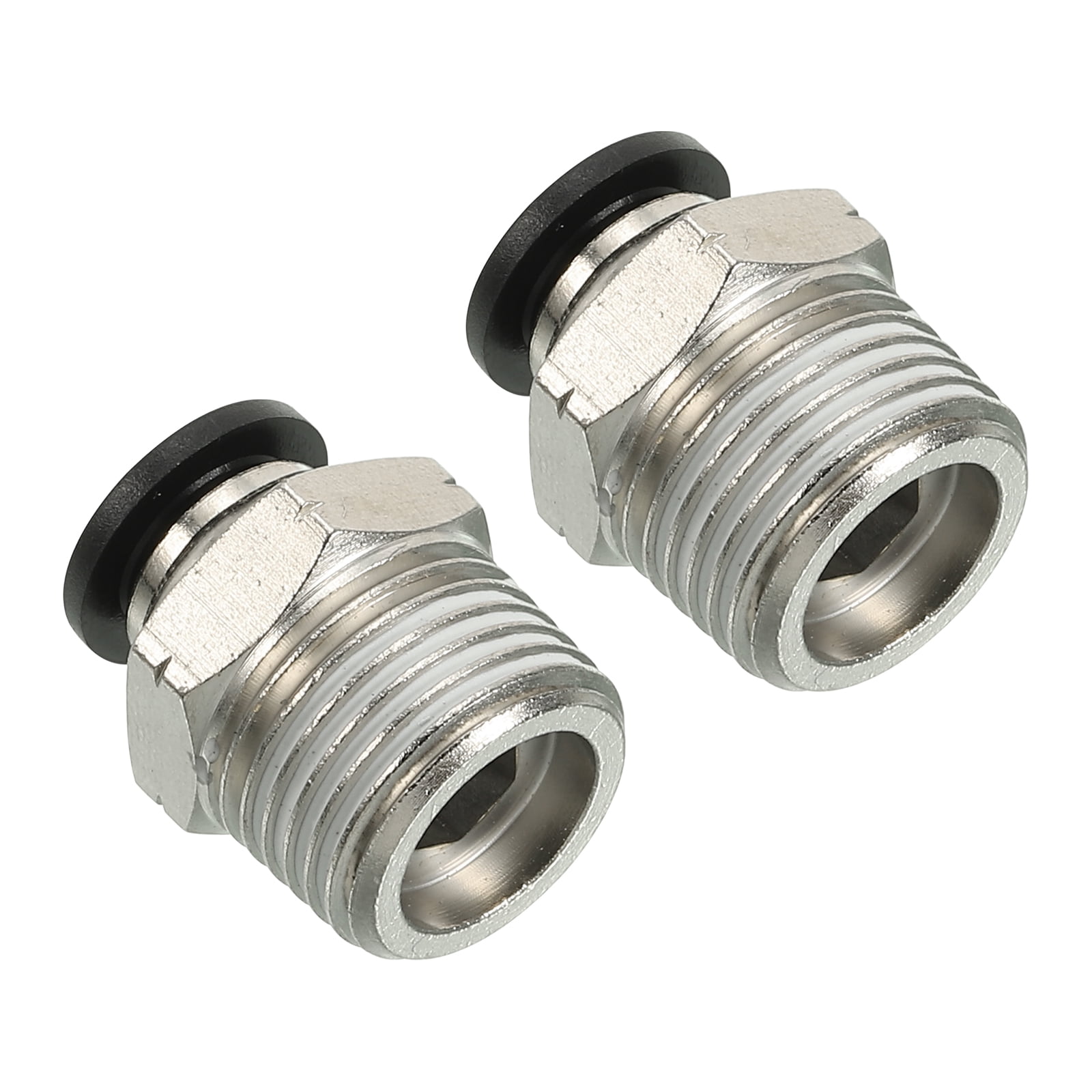Uxcell 8mm x 3/8"NPT Male Thread Push to Connect Fittings Pneumatic Air line Quick Connect ...