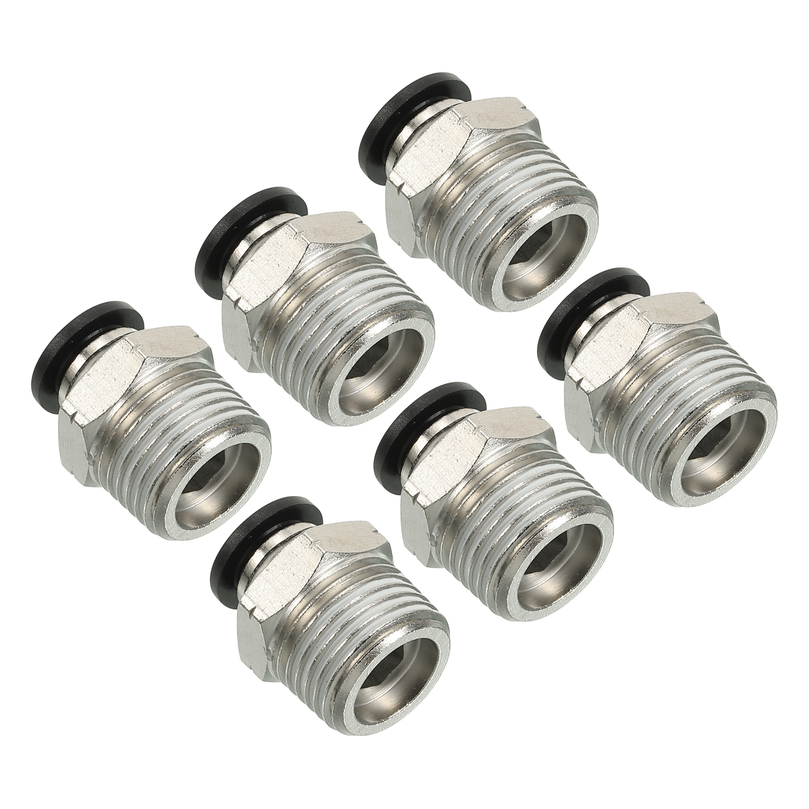 Uxcell 8mm x 3/8"NPT Male Thread Push to Connect Fittings Pneumatic Air line Quick Connect ...