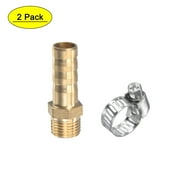 Uxcell 8mmx1/8PT Male Thread Straight Stainless Steel Hose Barb Pipe ...