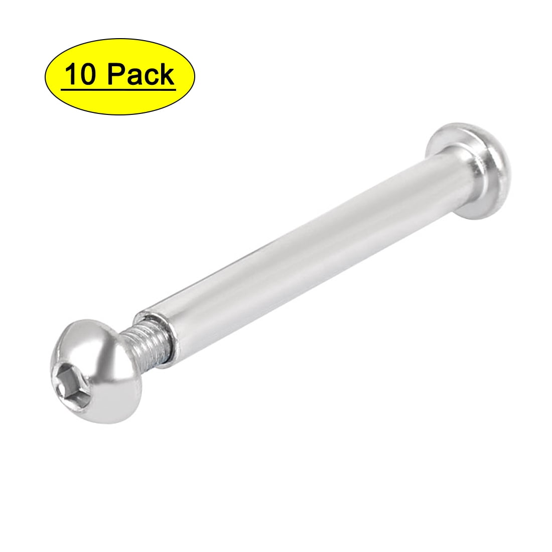 Uxcell 8mmx64mm Metal Hex Socket Cap Head Screw Bolt Sleeve Barrel ...