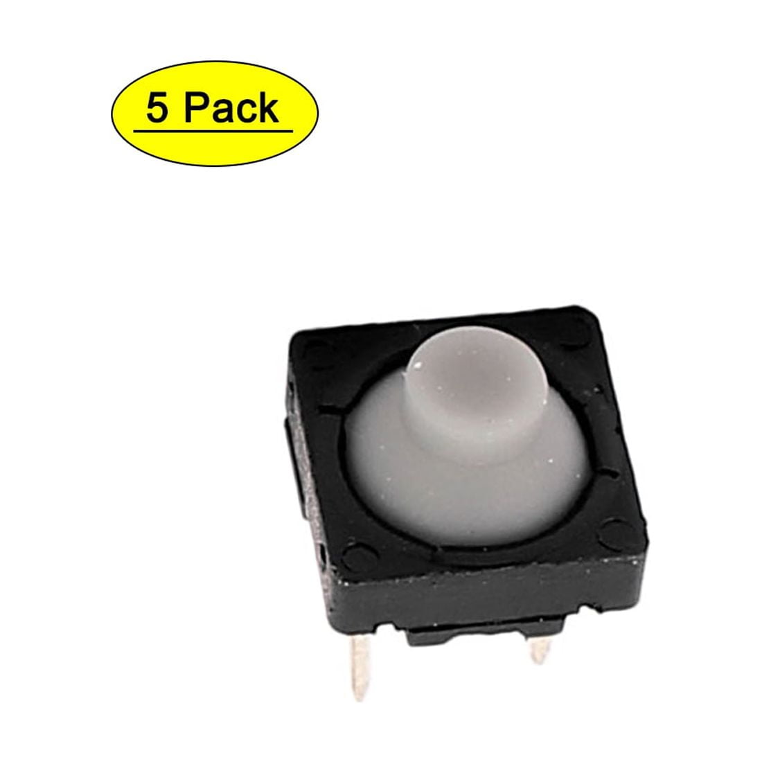 Uxcell 8mmx8mm Panel PCB Momentary Black Tactile Tact Push Button ...