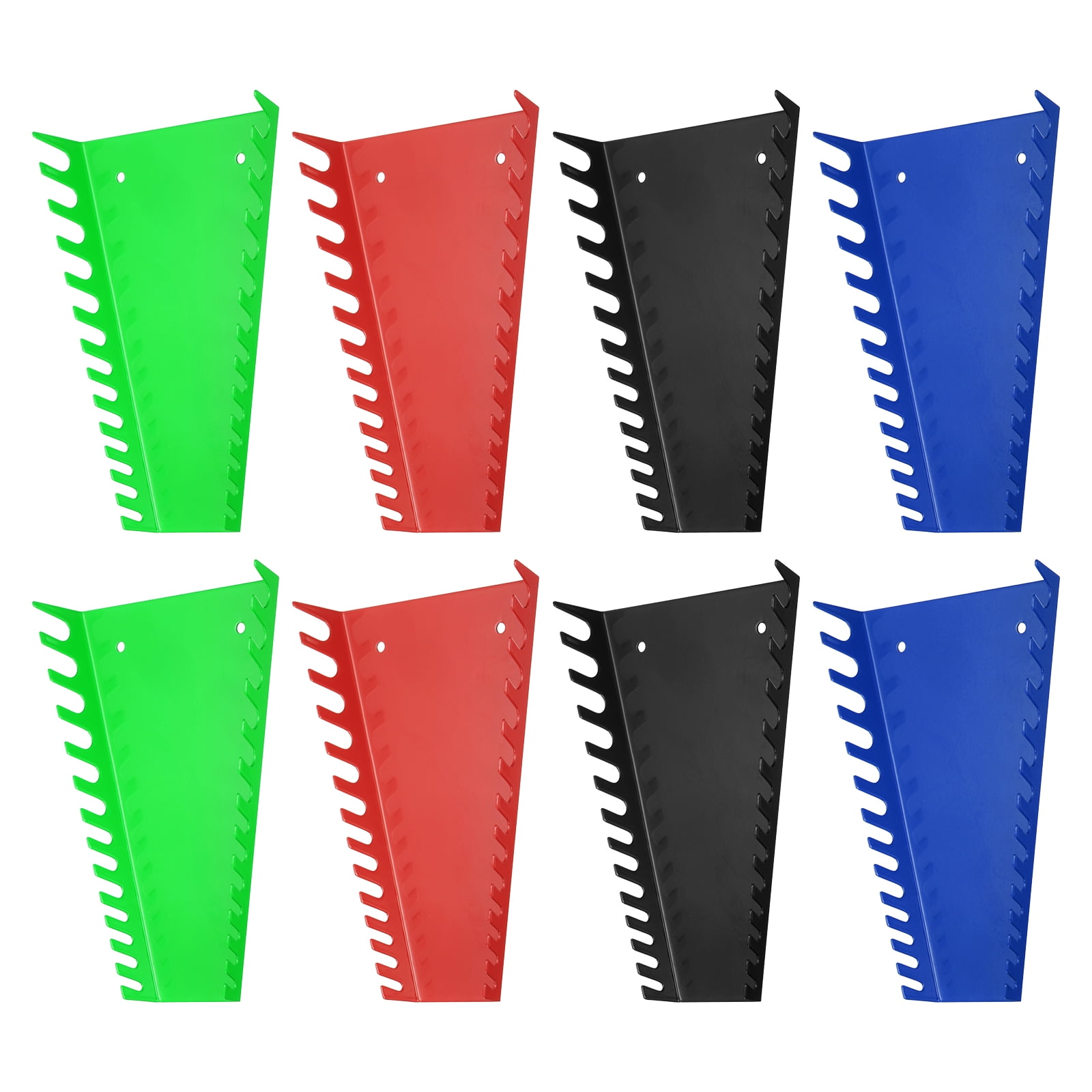 Uxcell 8pack Metal Wrench Organizer, 104-Slot, Wrench Holder Rack Tray ...