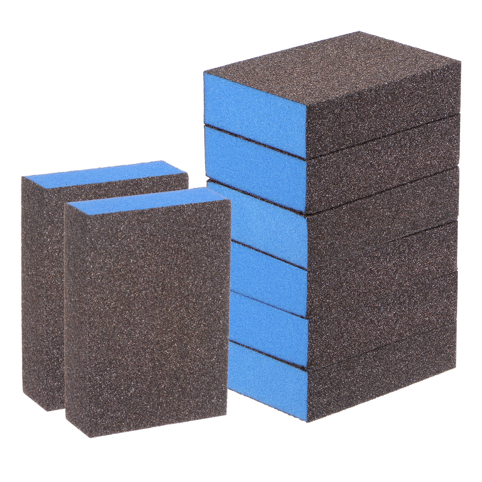 Uxcell 8packs Sanding Sponge Blocks 120-180 Grits Foam Sanding Block ...