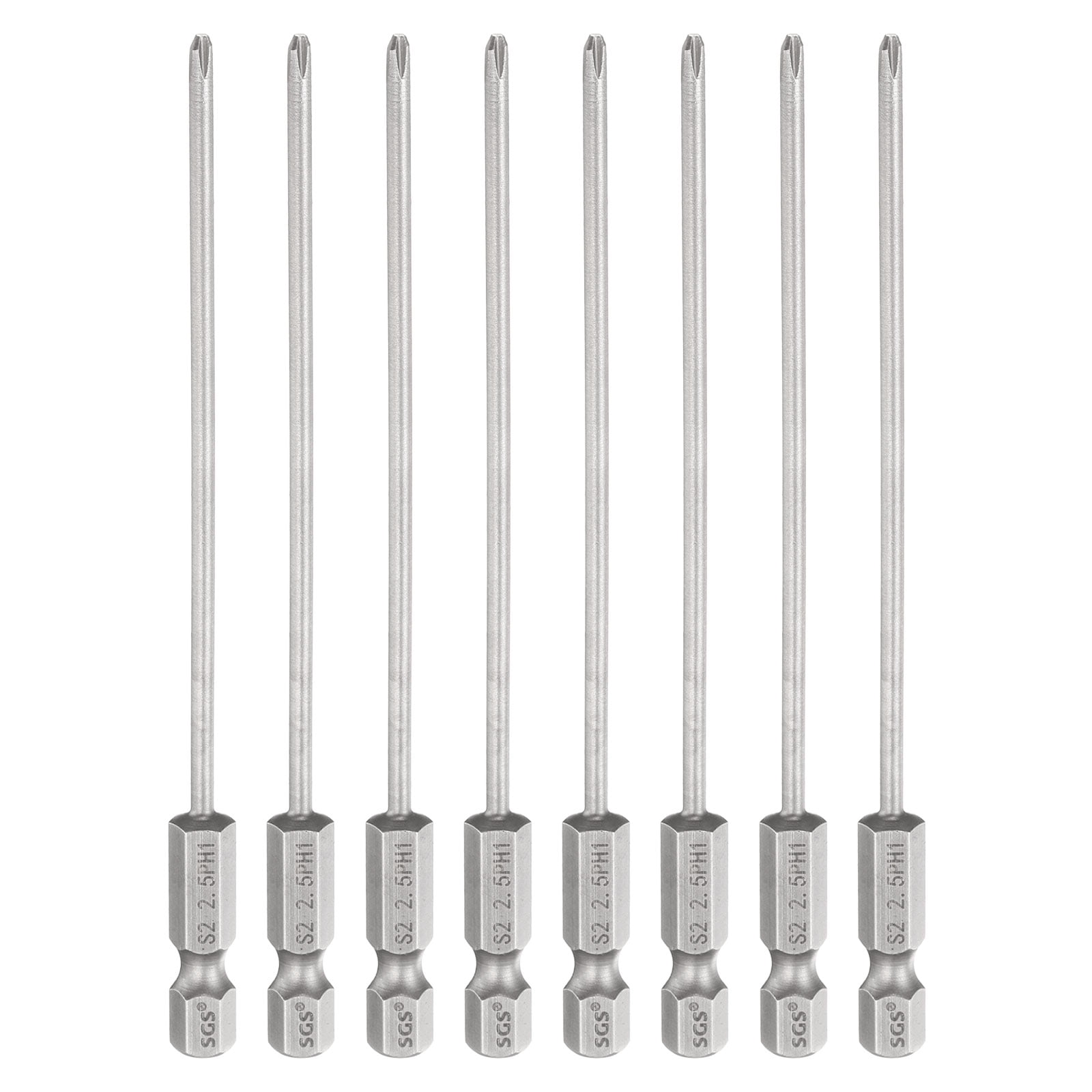 Uxcell 8pcs #1 Phillips Screwdriver Bit PH1 1/4" Hex Shank 4.3" (110mm ...