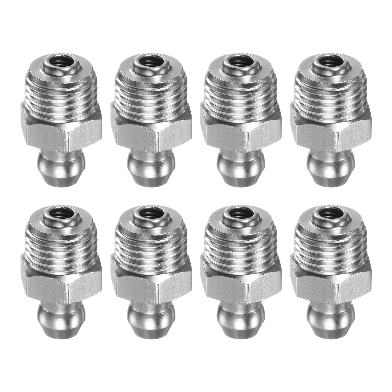 Uxcell 8pcs 201 Stainless Steel Straight Grease Fitting M10x1mm Metric ...