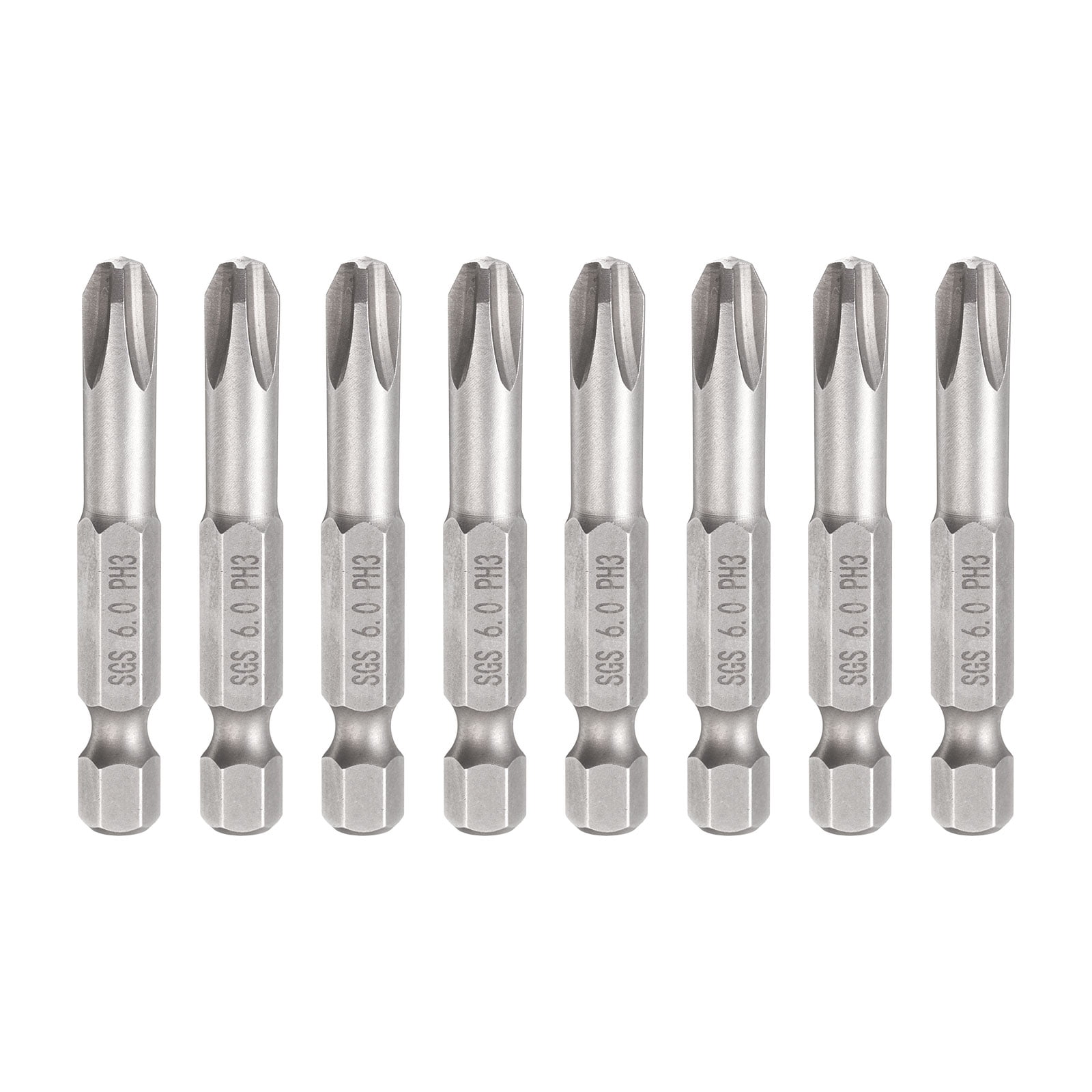 Uxcell 8pcs #3 Phillips Screwdriver Bit PH3 1/4" Hex Shank 2" (50mm ...
