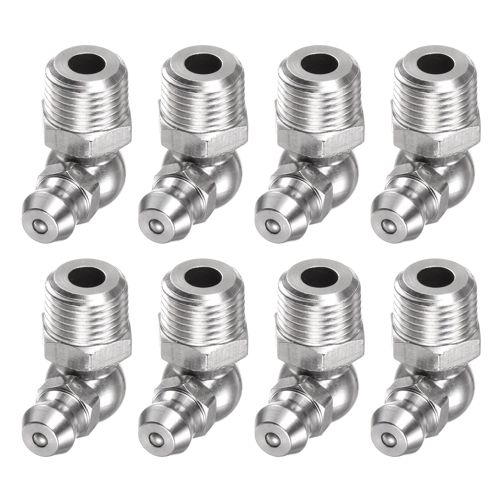 Uxcell 8pcs 304 Stainless Steel 90 Degree Grease Fitting PT1/8"-28 SAE ...