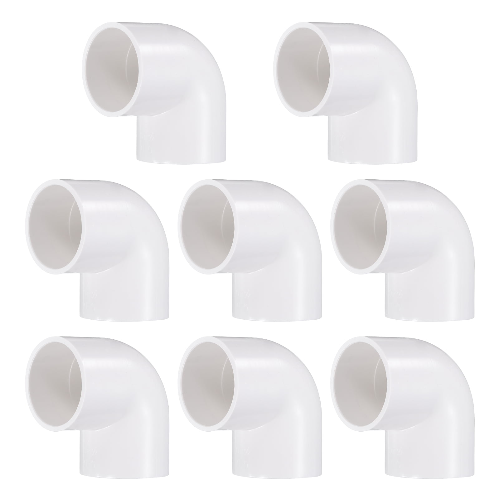 Uxcell 8Pcs 90 Degree Elbow Pipe Fittings 1 4/7" 2 Way Furniture Grade ...
