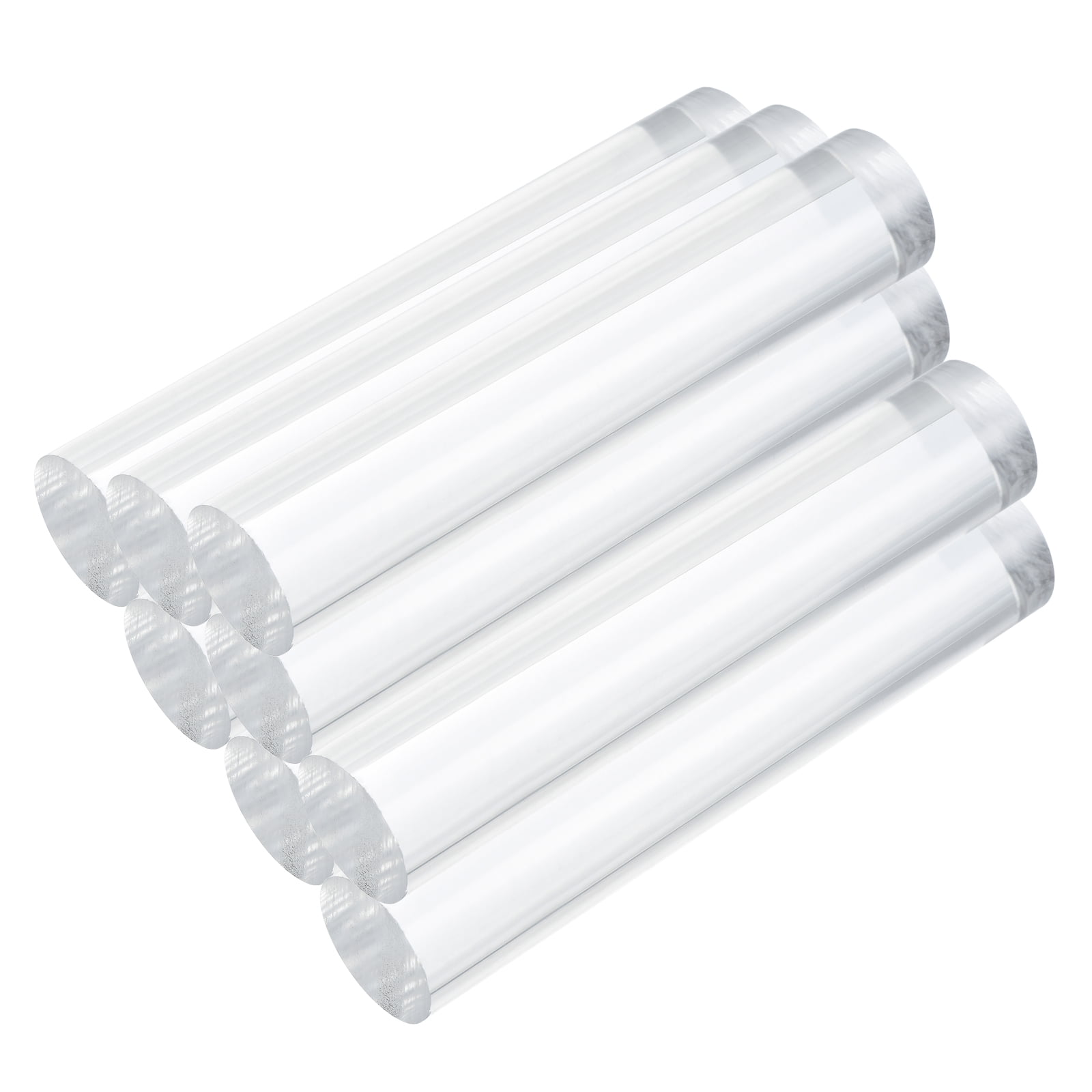 Uxcell 8pcs Acrylic Round Rods 13/16" x 4" Clear Acrylic Dowel Rods ...