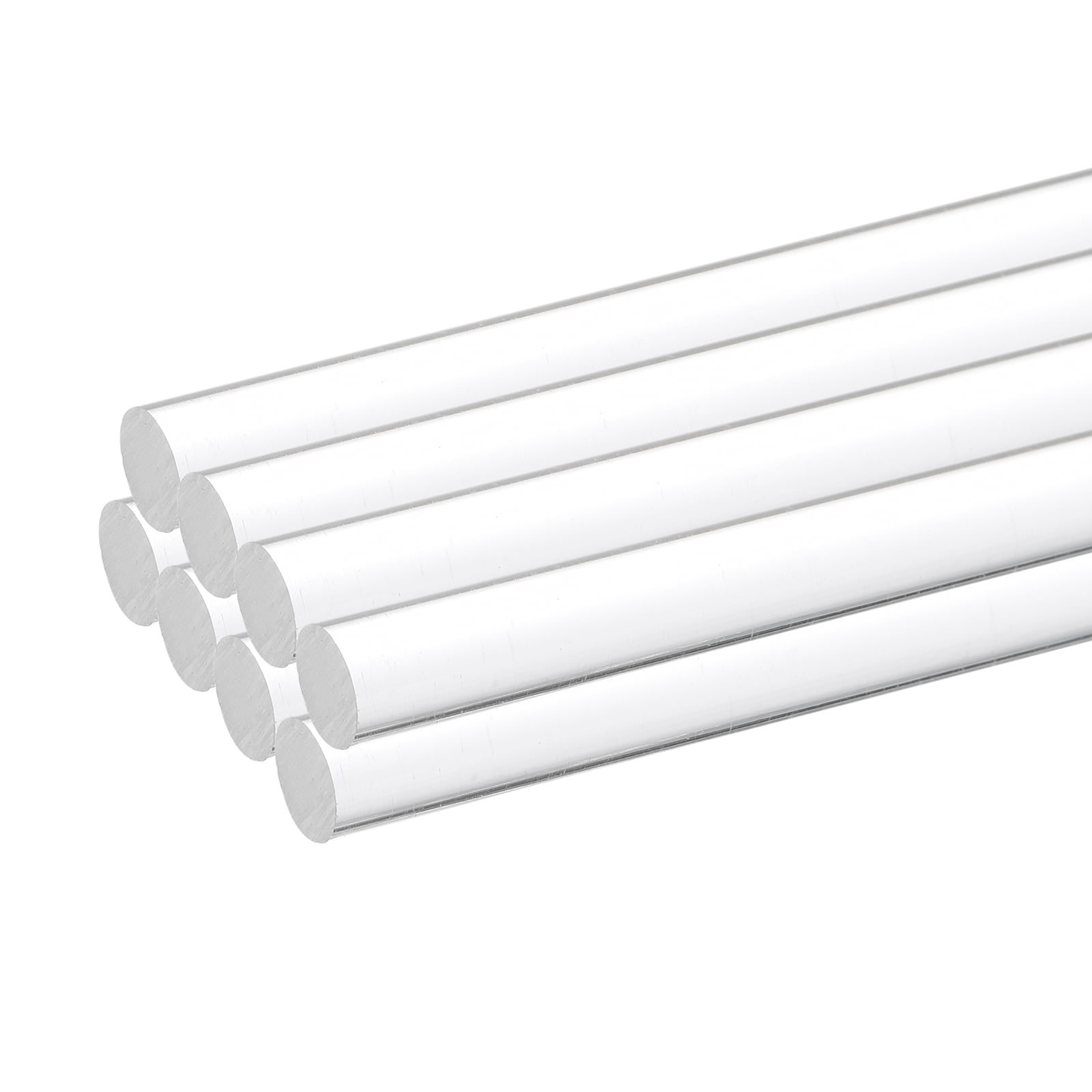 Uxcell 8pcs Acrylic Round Rods 9/32" x 12" Clear Acrylic Dowel Rods ...