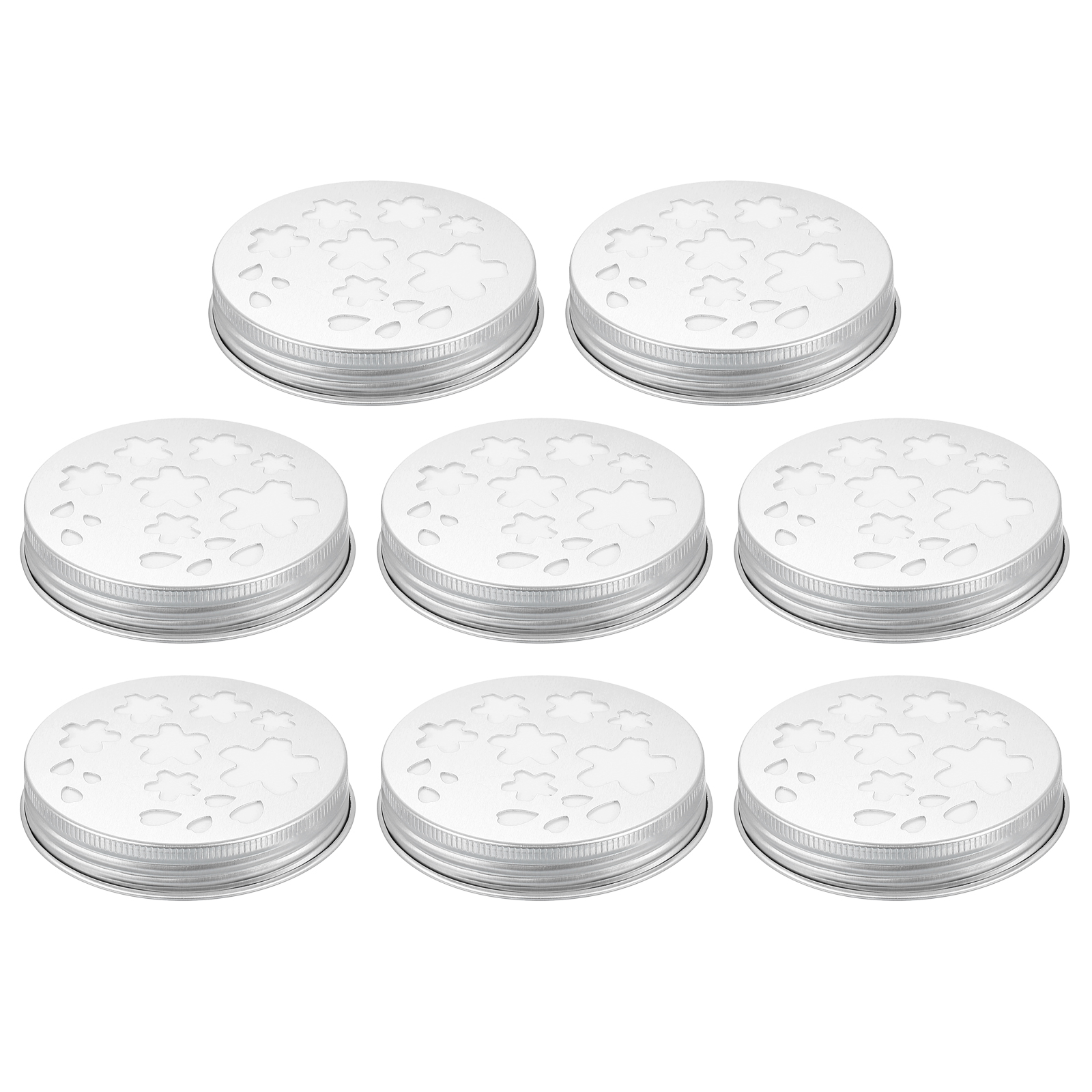 Uxcell 8pcs Aluminium Hollow Jar Lids 68mm Replacement Mason Jar Insert ...