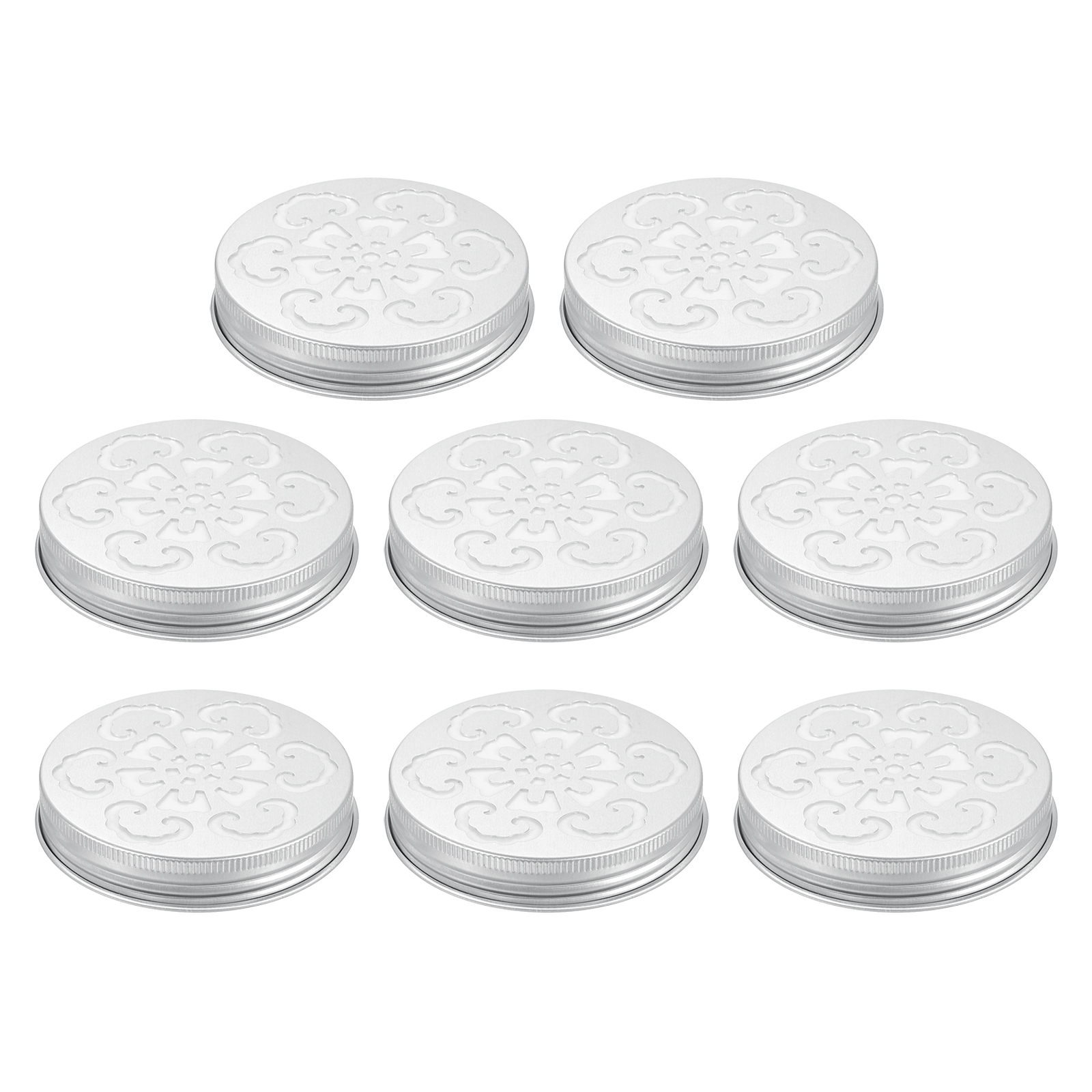 Uxcell 8pcs Aluminium Hollow Jar Lids 68mm Replacement Mason Jar Insert ...