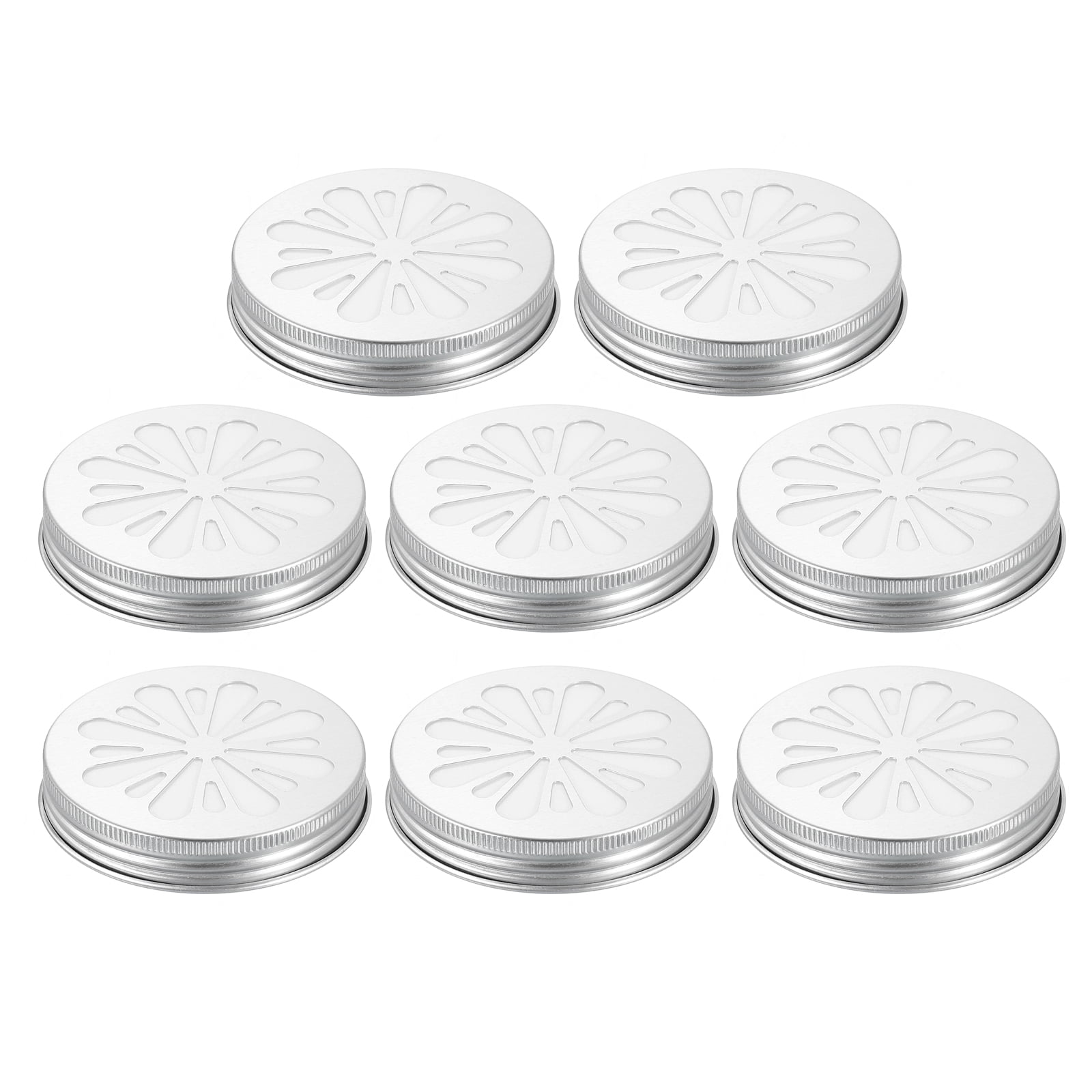 Uxcell 8pcs Aluminium Hollow Jar Lids 68mm Replacement Mason Jar Insert ...