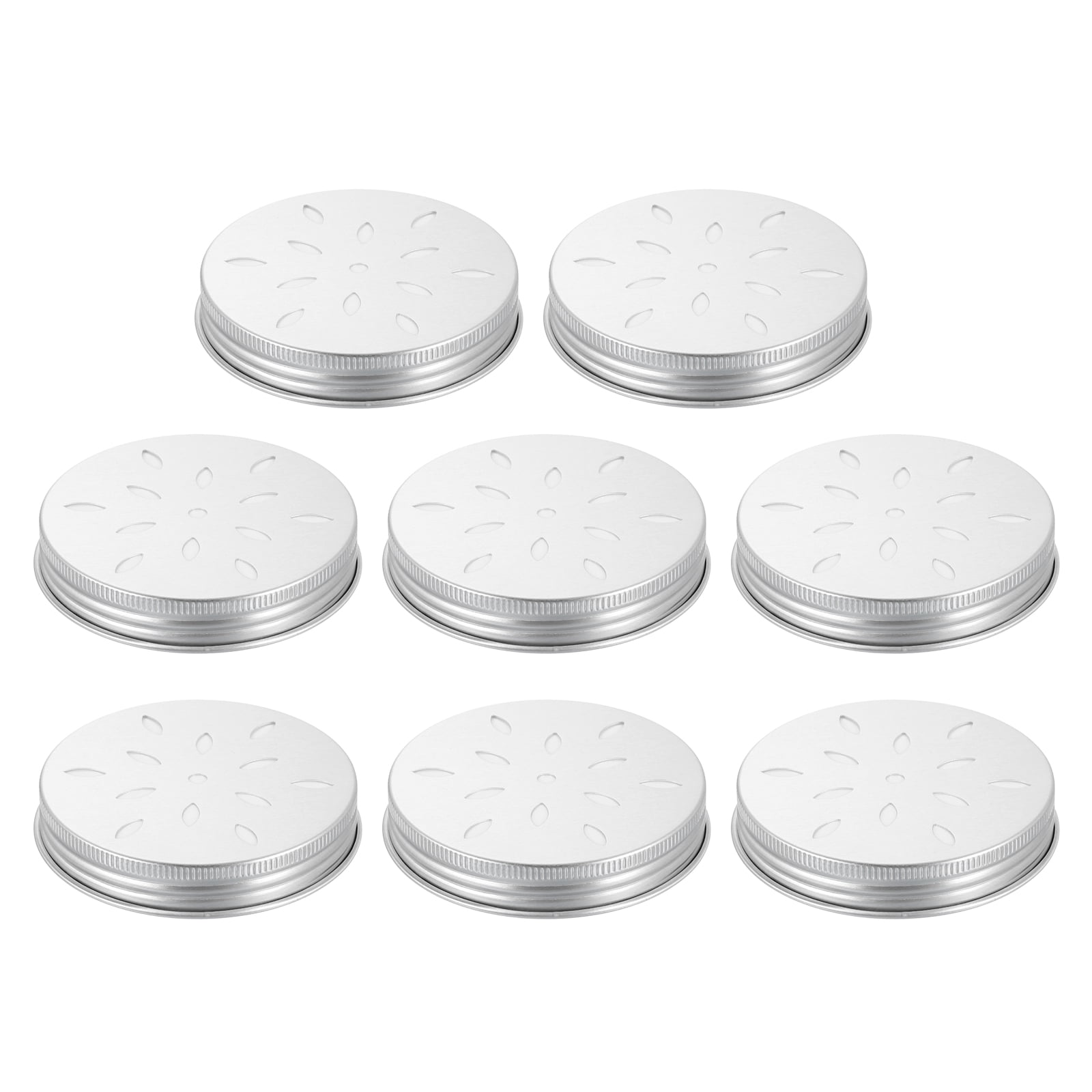 Uxcell 8pcs Aluminium Hollow Jar Lids 68mm Replacement Mason Jar Insert ...