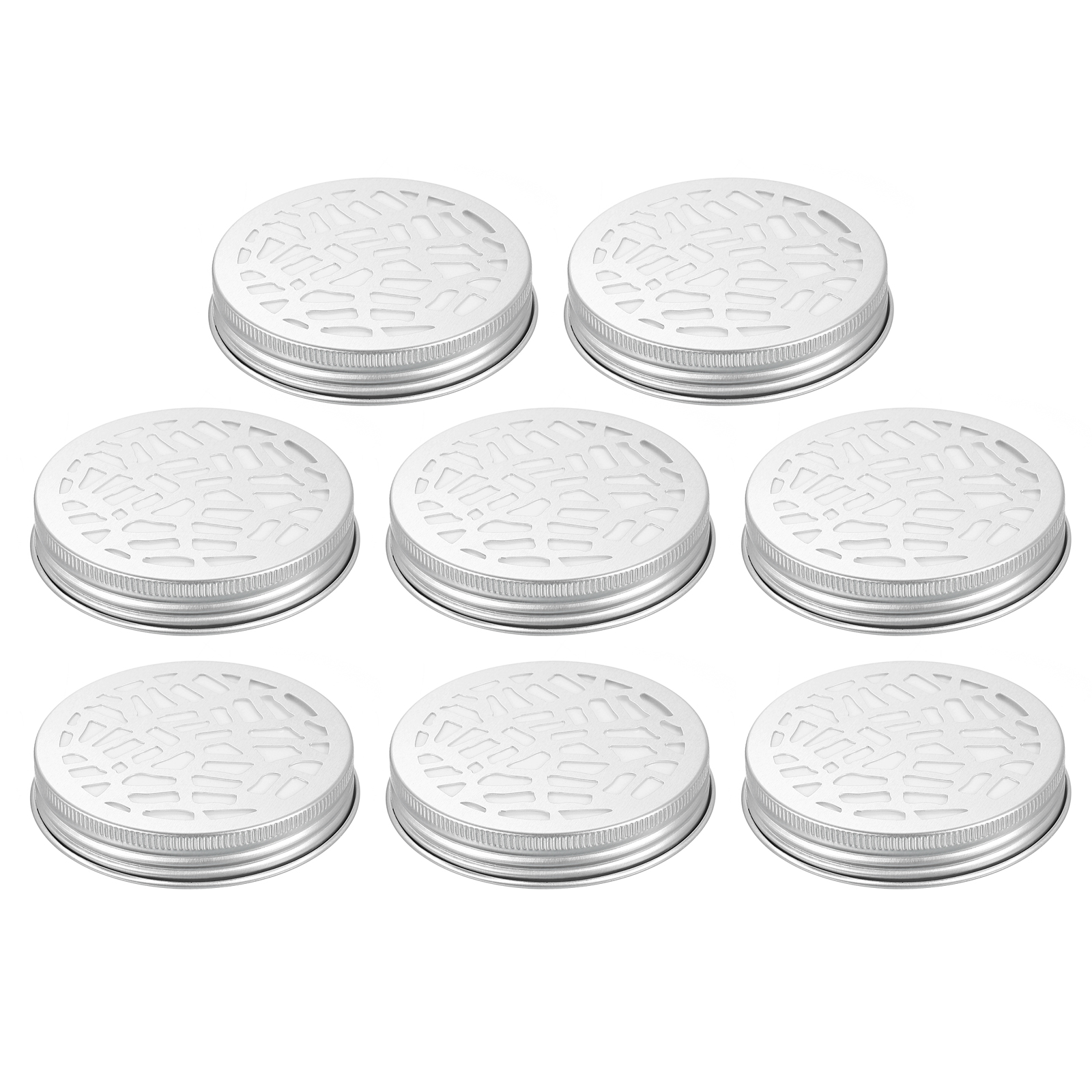 Uxcell 8pcs Aluminium Hollow Jar Lids 68mm Replacement Mason Jar Insert ...