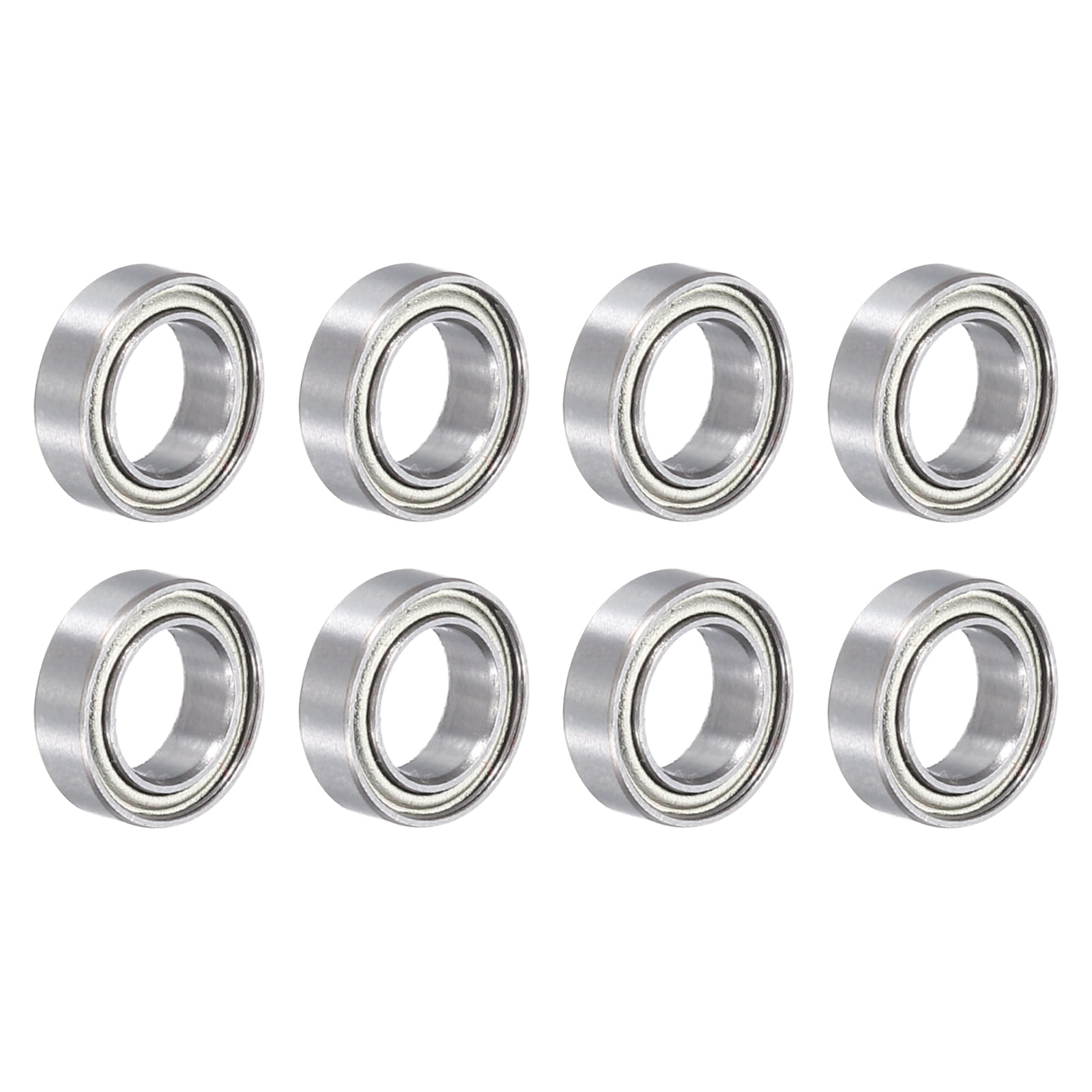 Uxcell 8pcs MR106ZZ Bearings 6 x 10 x 3mm Chrome Steel Bearing Double ...