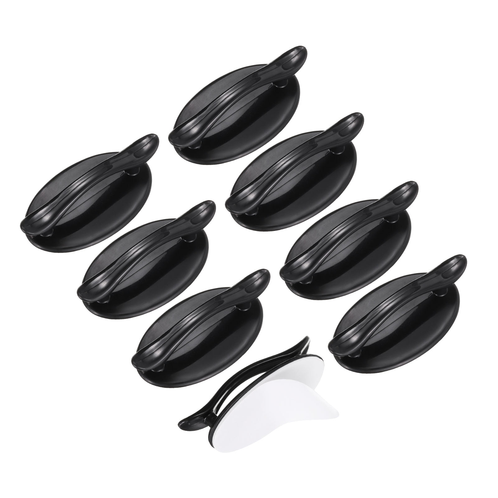 Uxcell 8pcs Self-Adhesive Drawer Knobs Plastic Pulls for Dresser ...