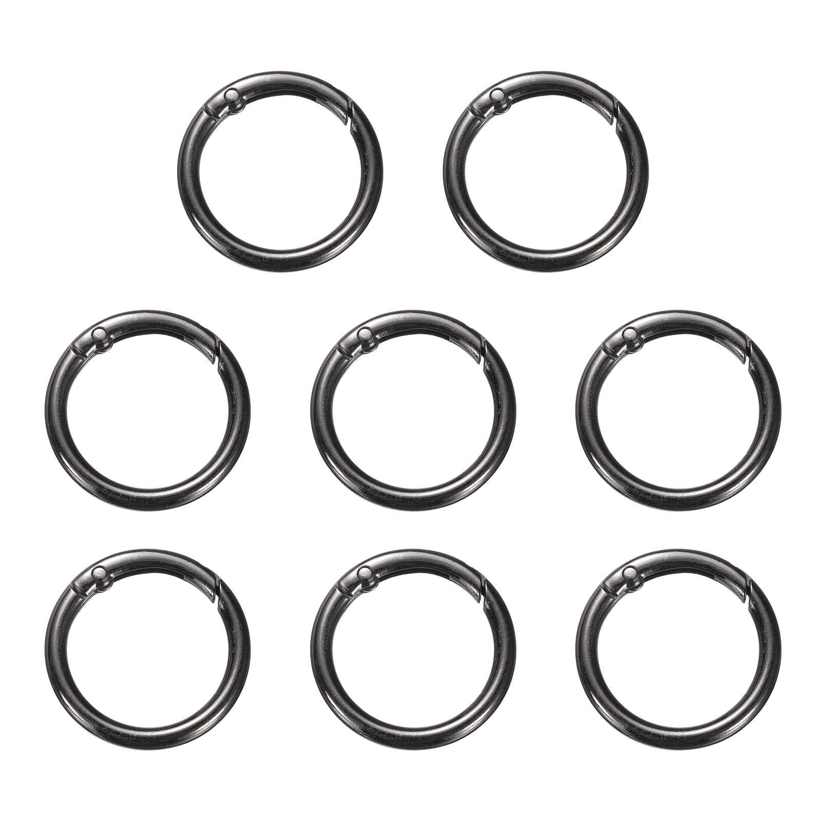 Uxcell 8pcs Spring O Ring Clip, Metal Spring Clasp Key Ring, 32mm Snap ...