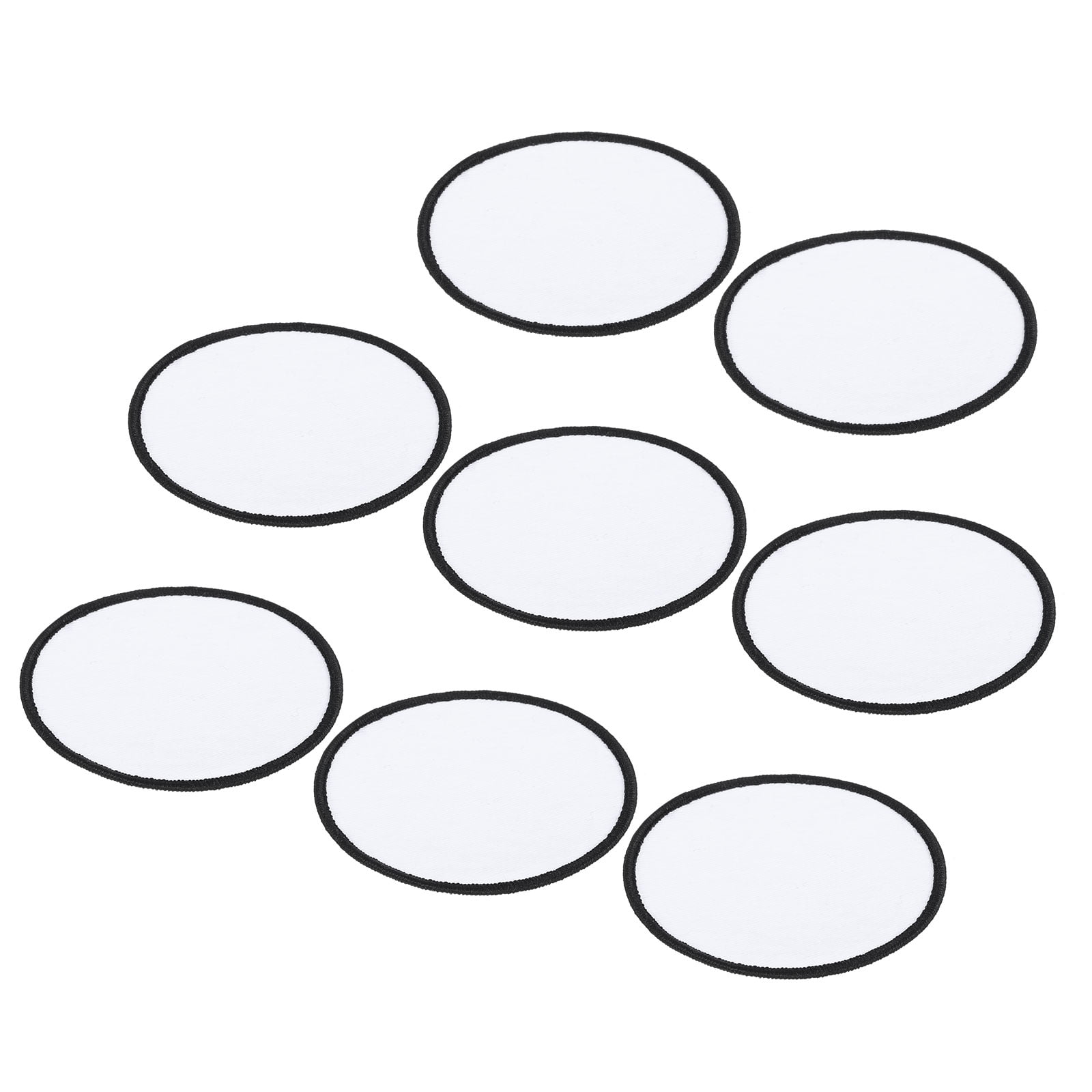 Uxcell 8pcs Sublimation Patch Blank 8cm/3.15" Fabric Iron-on Blank Heat ...