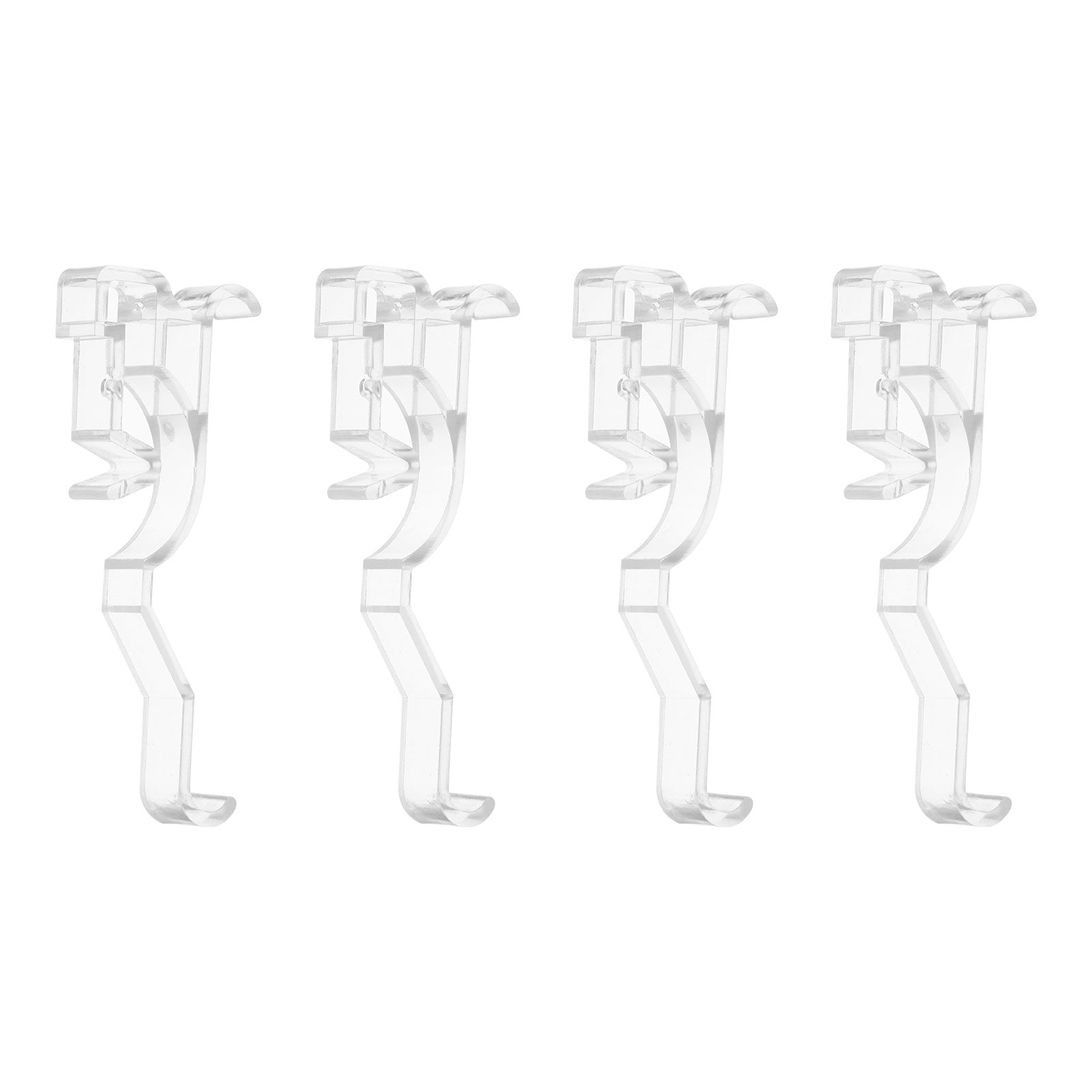 Uxcell 8pcs Valance Clips, 2.5in Arc-Shaped Clear Plastic Valance ...