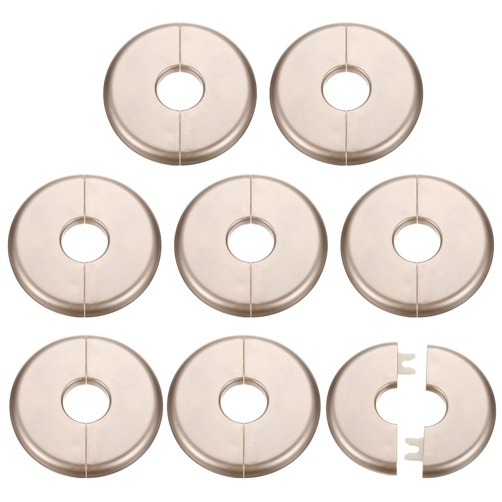 Uxcell 8pcs Wall Split Flange 22.5mm/0.9" Self-Adhesive Plumbing Cover ...