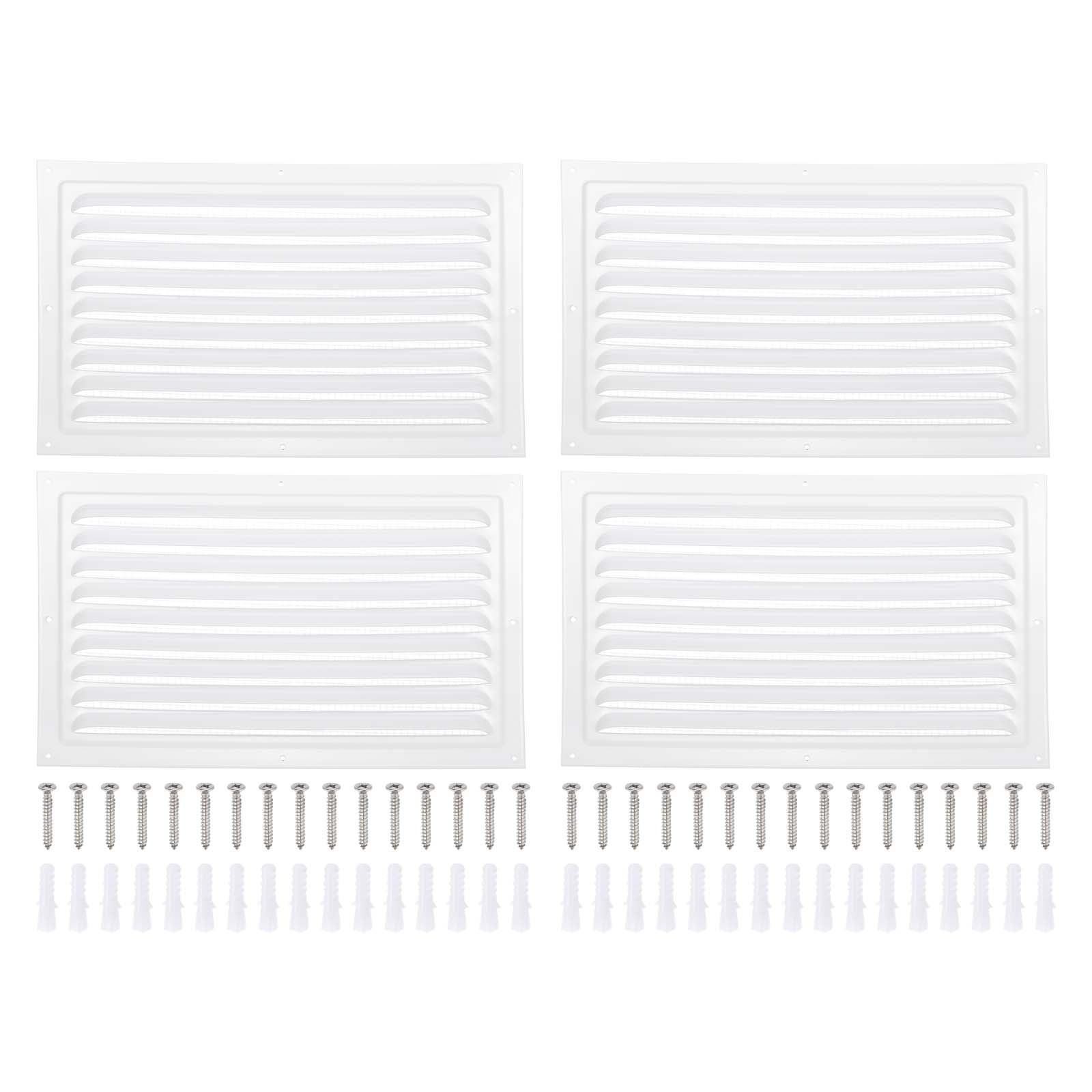 Uxcell 8x12" Gable Vent Cover, Aluminum Alloy Rectangular Floor Air ...