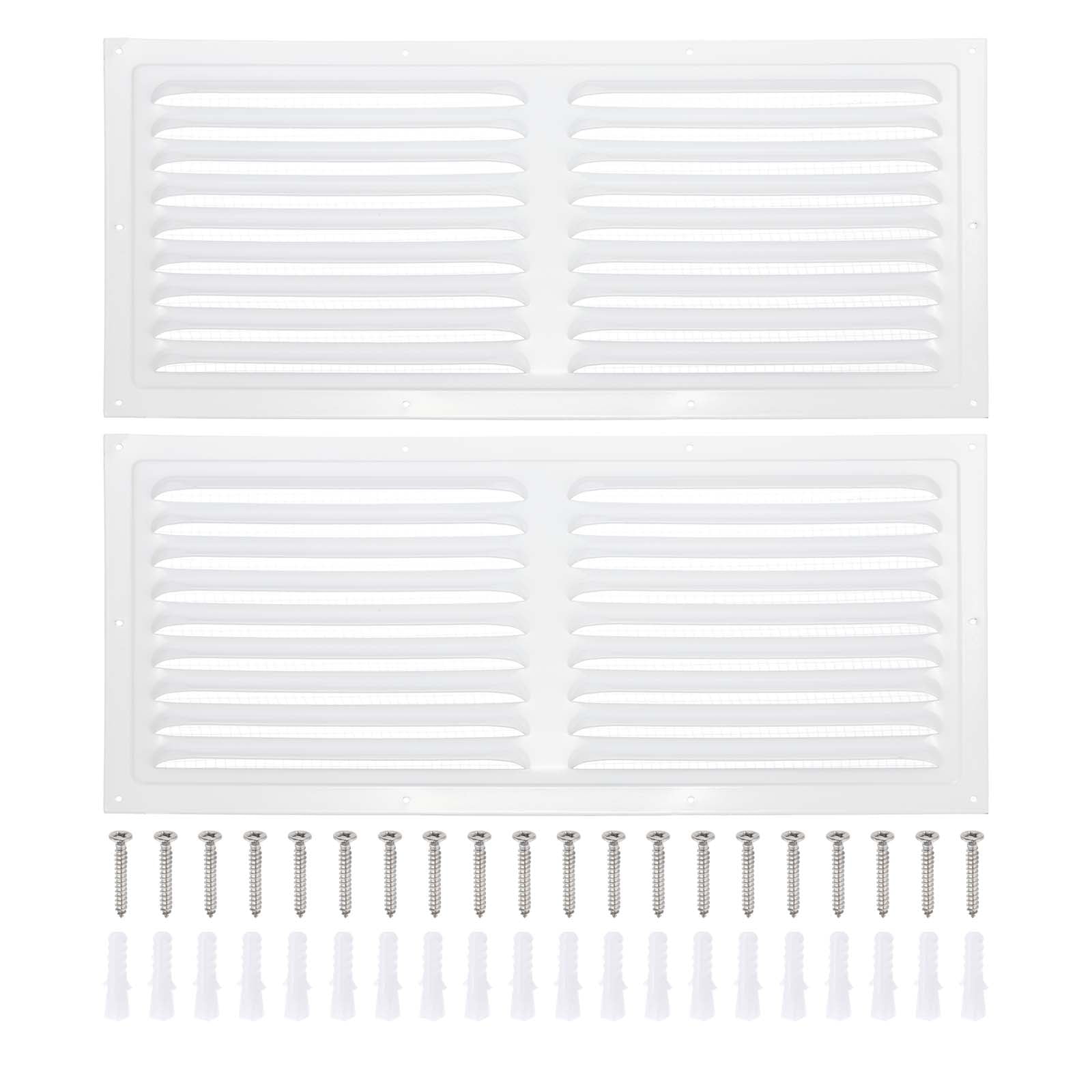 Uxcell 8x16" Gable Vent Cover, Aluminum Alloy Rectangular Floor Air ...