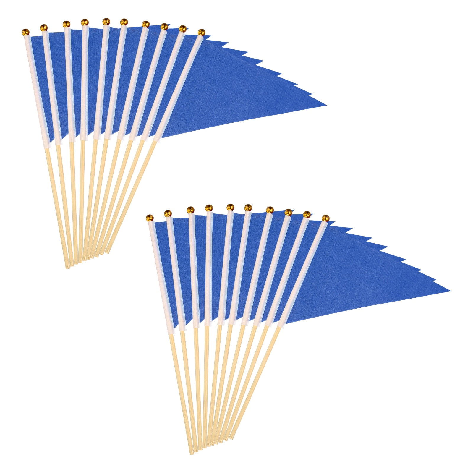 Uxcell 8x3 Inch Mini Pennant Flags, 25 Pcs Wooden Pole Small Handheld ...