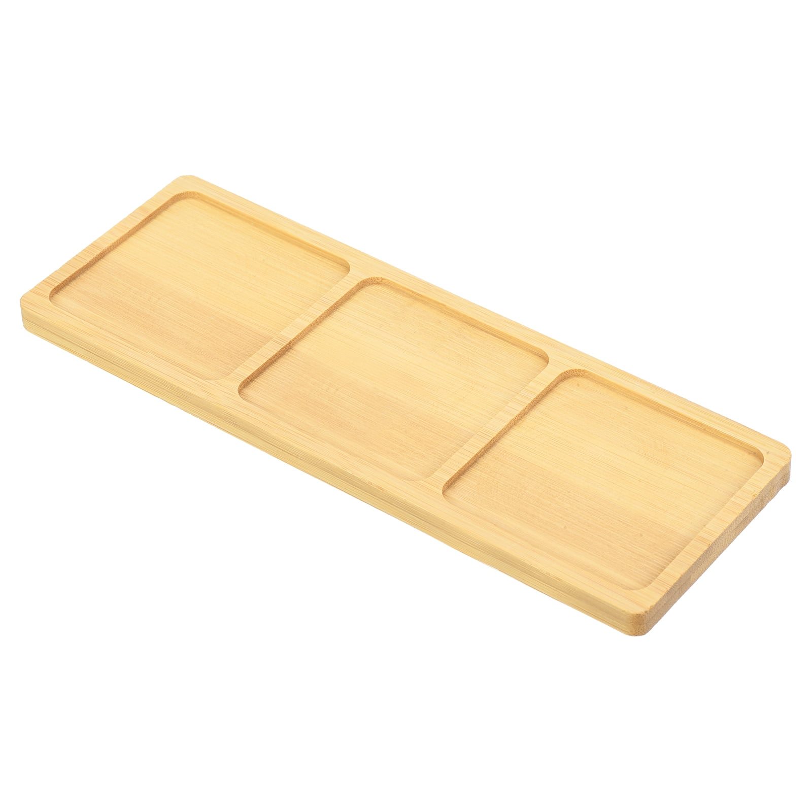 Uxcell 8x3" Rectangular Lattice Bamboo Plant Pot Saucer Flower Drip ...