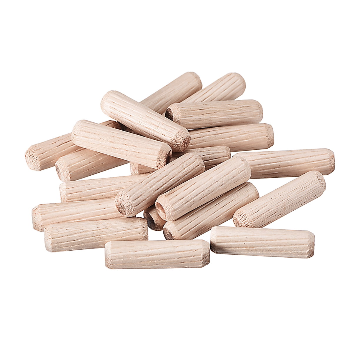 Uxcell Small Wooden Dowels, Fluted Hardwood, 8x30mm, Light Brown, 20 ...