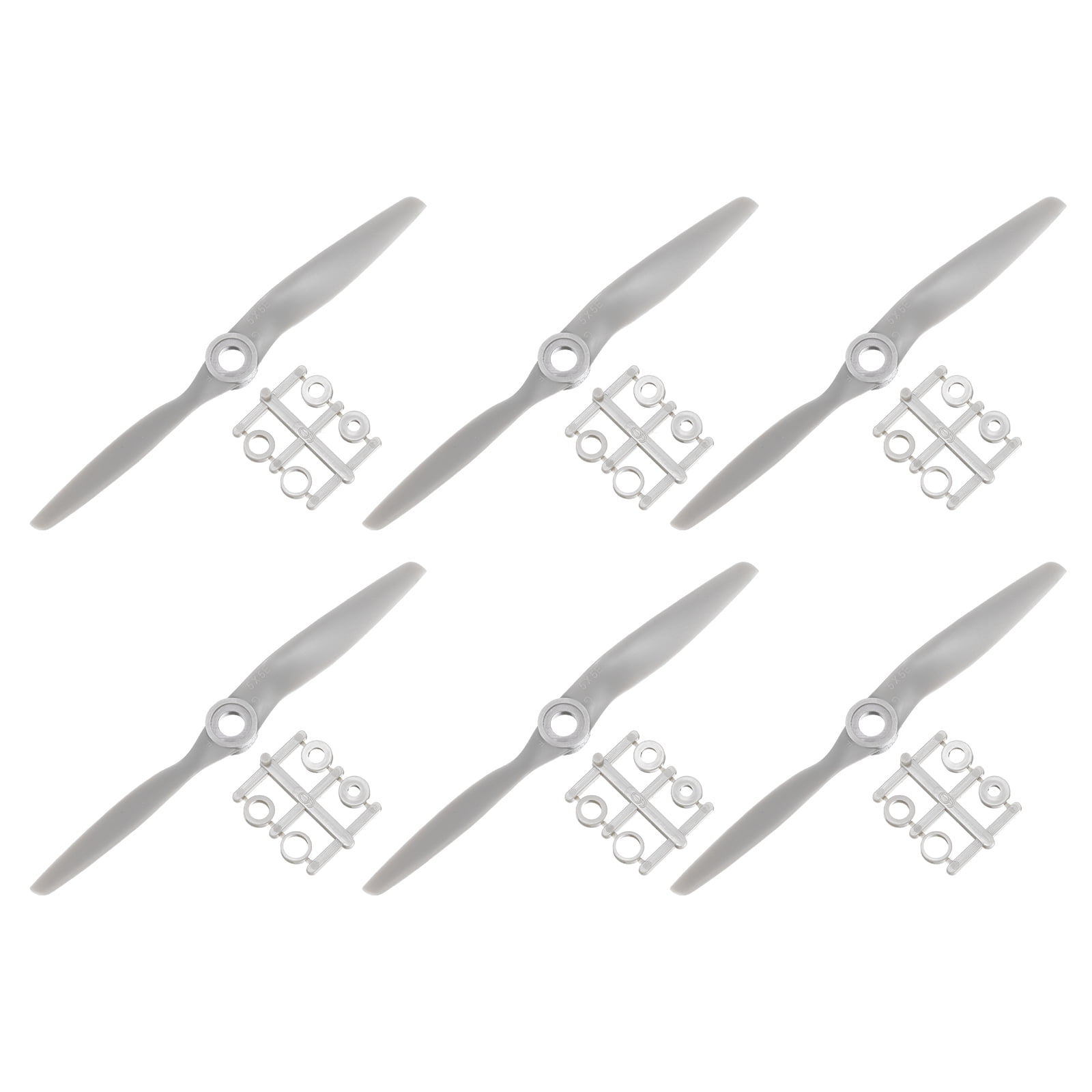 Uxcell 8x4 Inch RC Propellers 2-Vane Blades Props Gray with Adapter ...