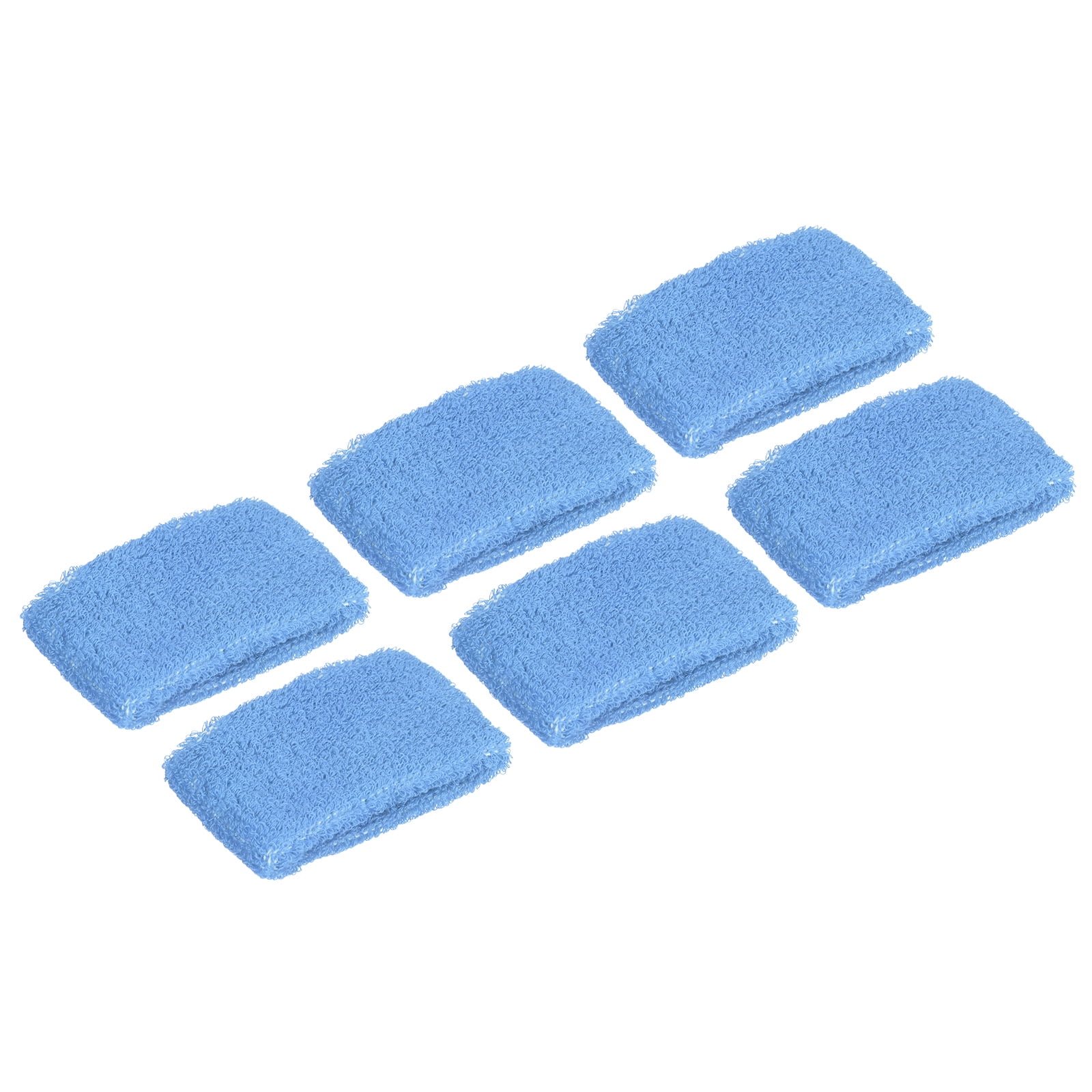 Uxcell 6Pcs 3.15x1.97" Sport Wristbands Terry Absorbent Tennis ...