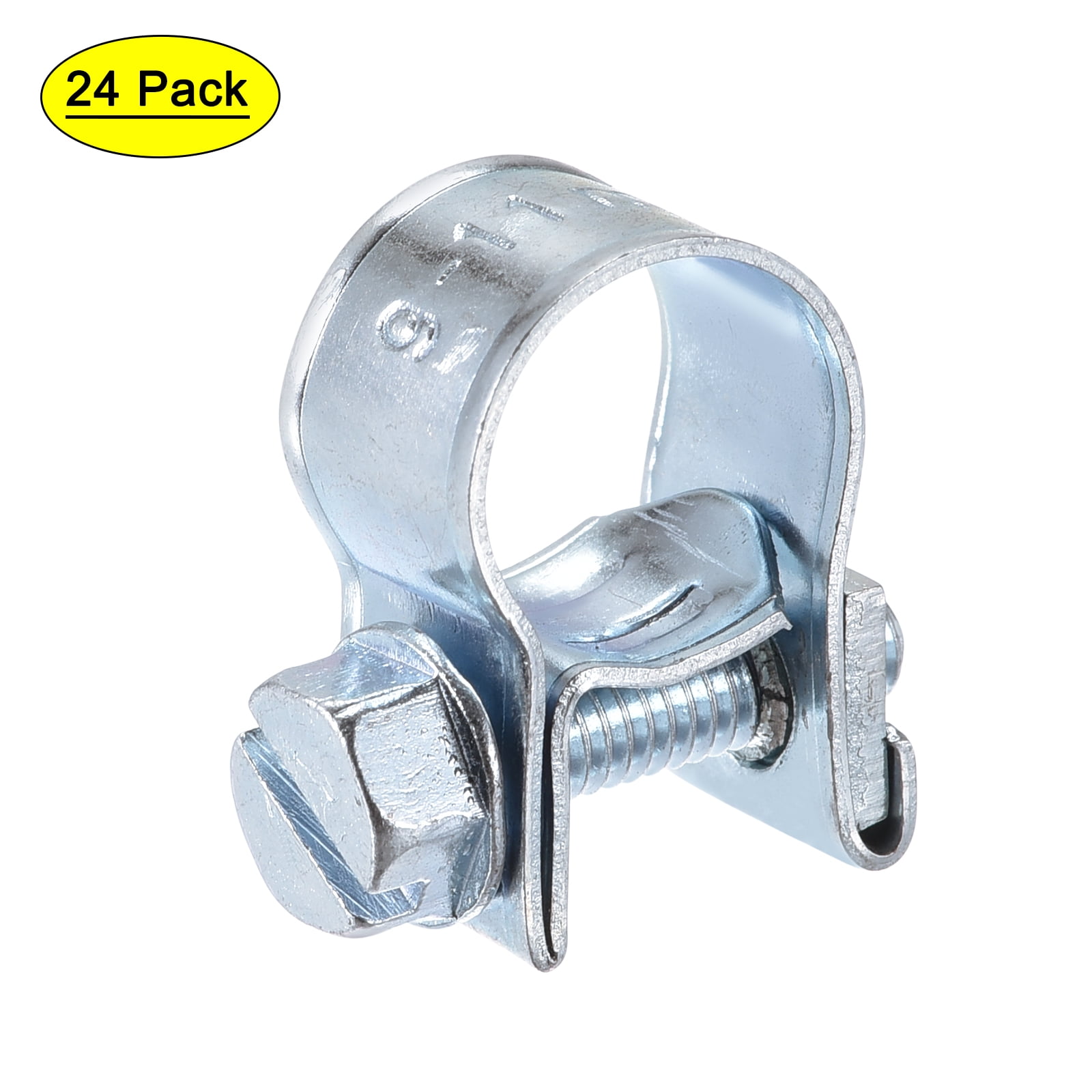 Uxcell 9-11mm Mini Fuel Injection Hose Clamp Zinc Plated Steel Fuel ...